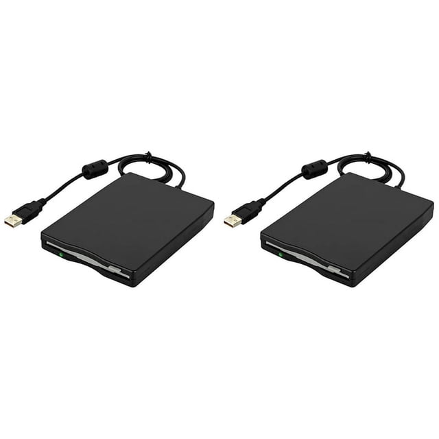 2X USB Floppy Drive 3.5Inch USB External Floppy Disk Drive Portable 1. ...