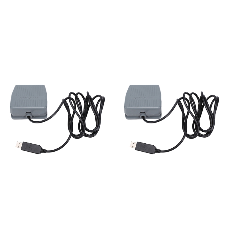 2X USB Foot Switch Keyboard Pedal for HID PC Computer USB Action Switch ...