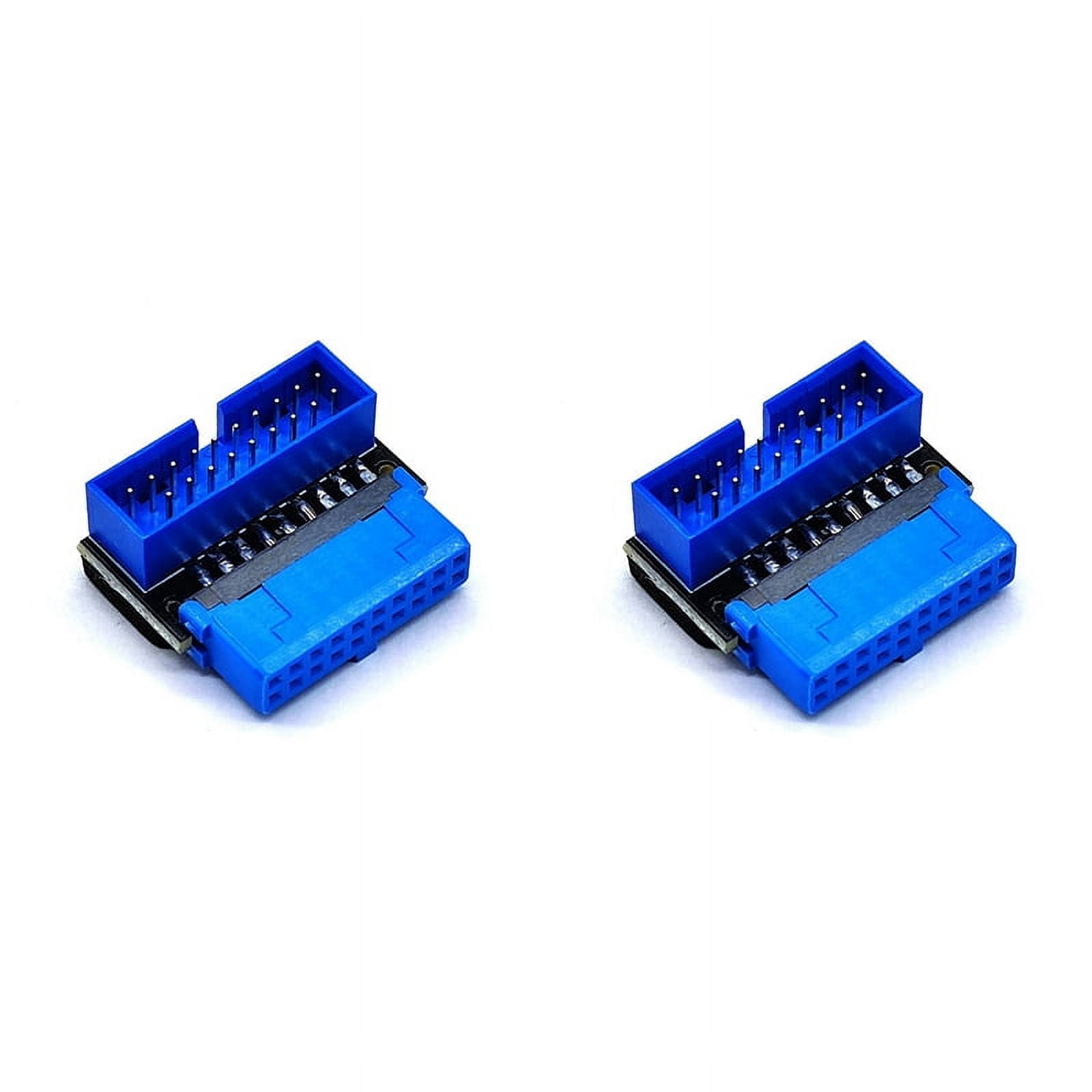 2X USB Header Adapter USB3.2 GEN1 19Pin/20Pin Socket 90 Degree Steering ...
