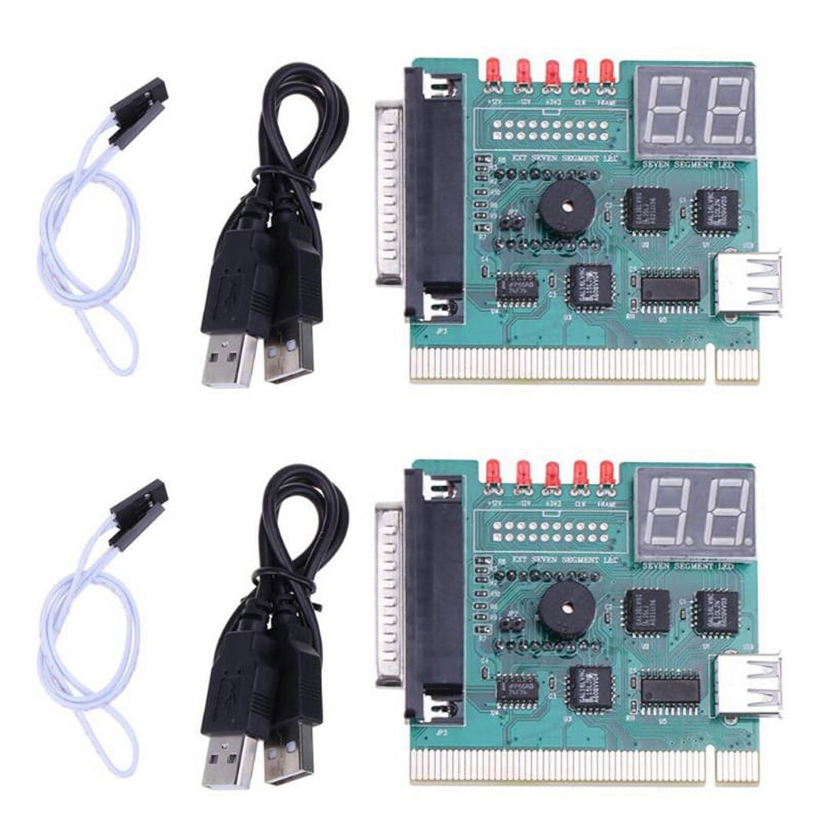 2X USB PCI PC Motherboard Diagnostic Analyzer POST Card with 2 Digit ...