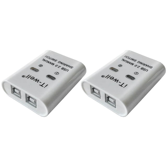 2X USB Printer Sharing Device, 2 in 1 Out Printer Sharing Device, 2 ...