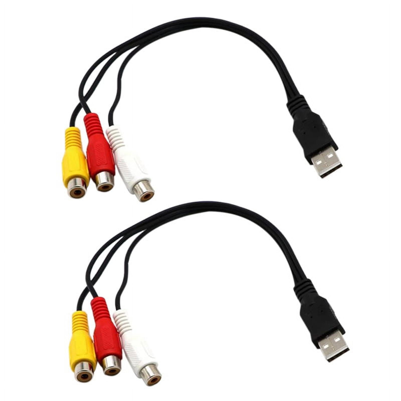 Usb To 3RCA Cable USB Female To 3 RCA Rgb Video AV Composite Adapter ...