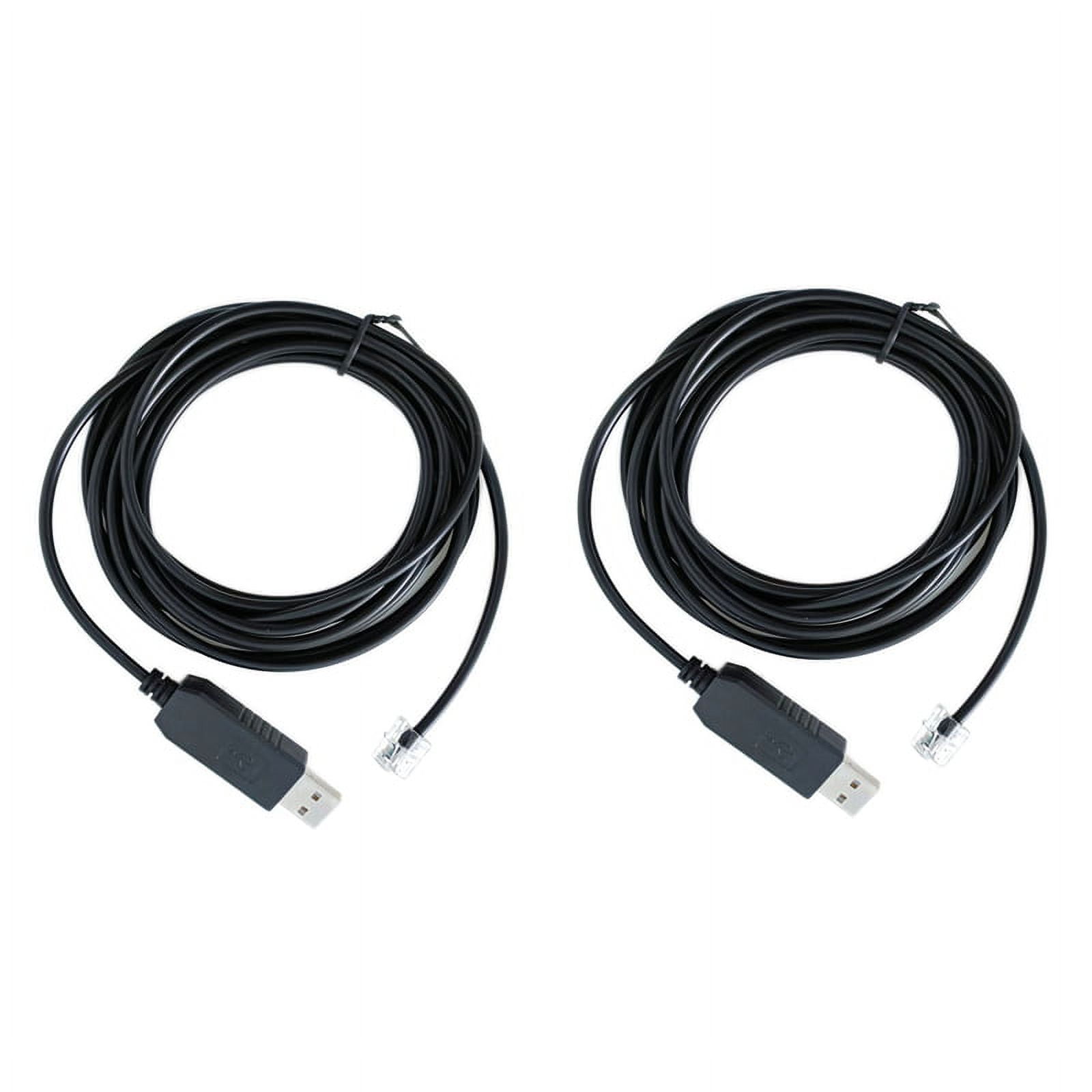 2X USB to Rj11 Rj12 6P4C Adapter Serial Control Cable EQMOD for - Mount ...