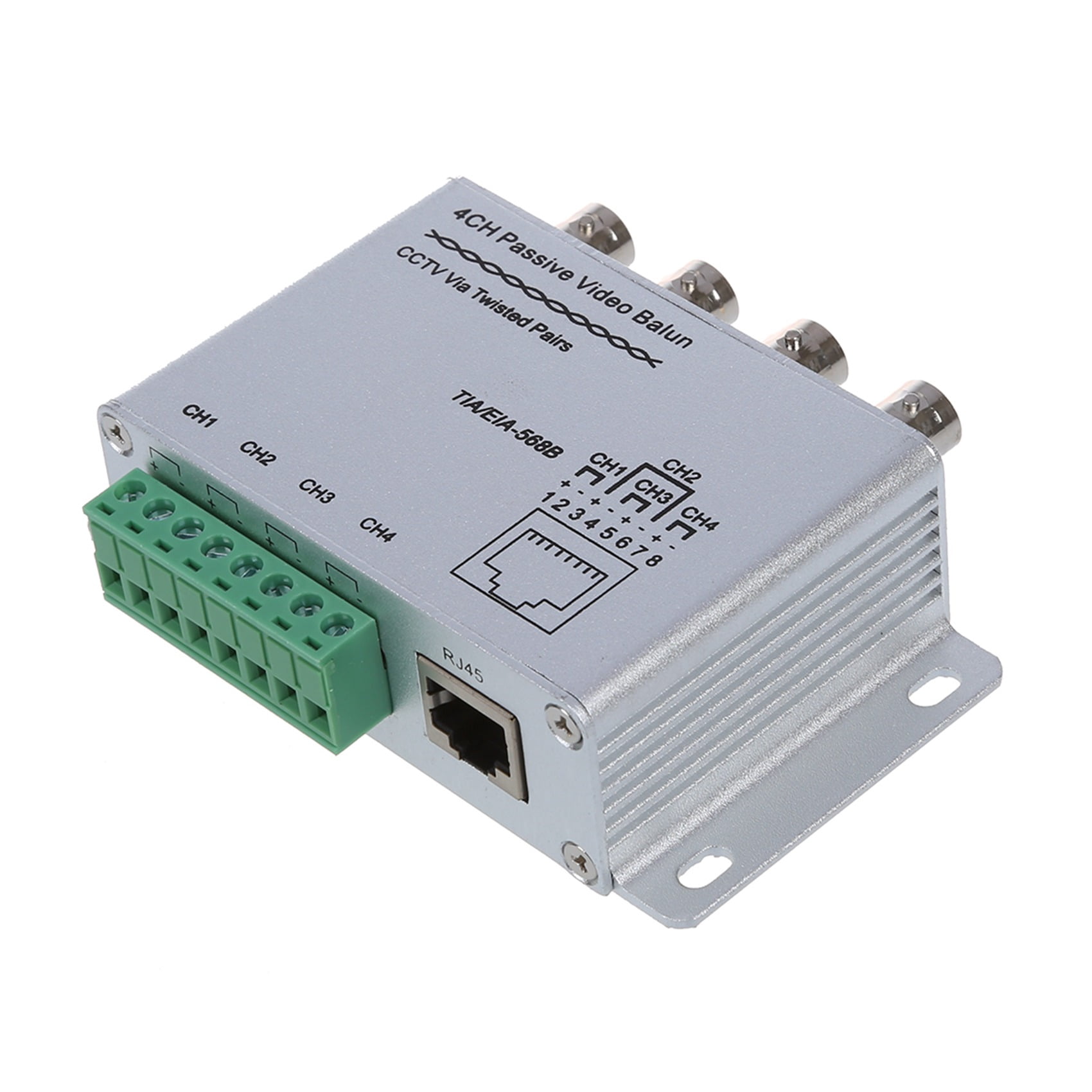 2X UTP 4 Channel Passive Video Balun Transceiver - Walmart.com