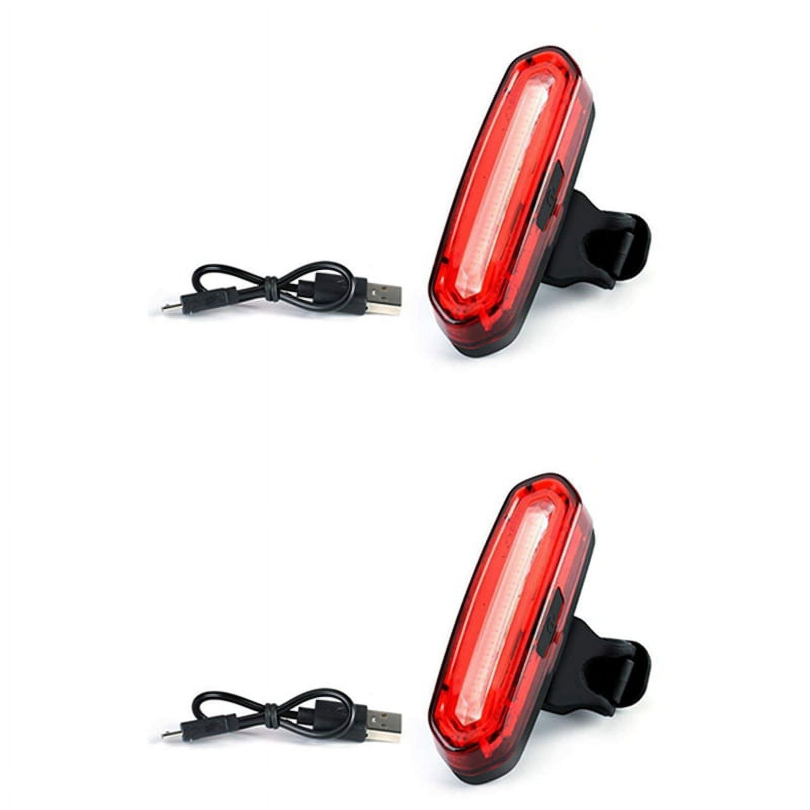 2X Ultra Bright LED Bike Tail Light, USB Rechargeable Bicycle Rear ...