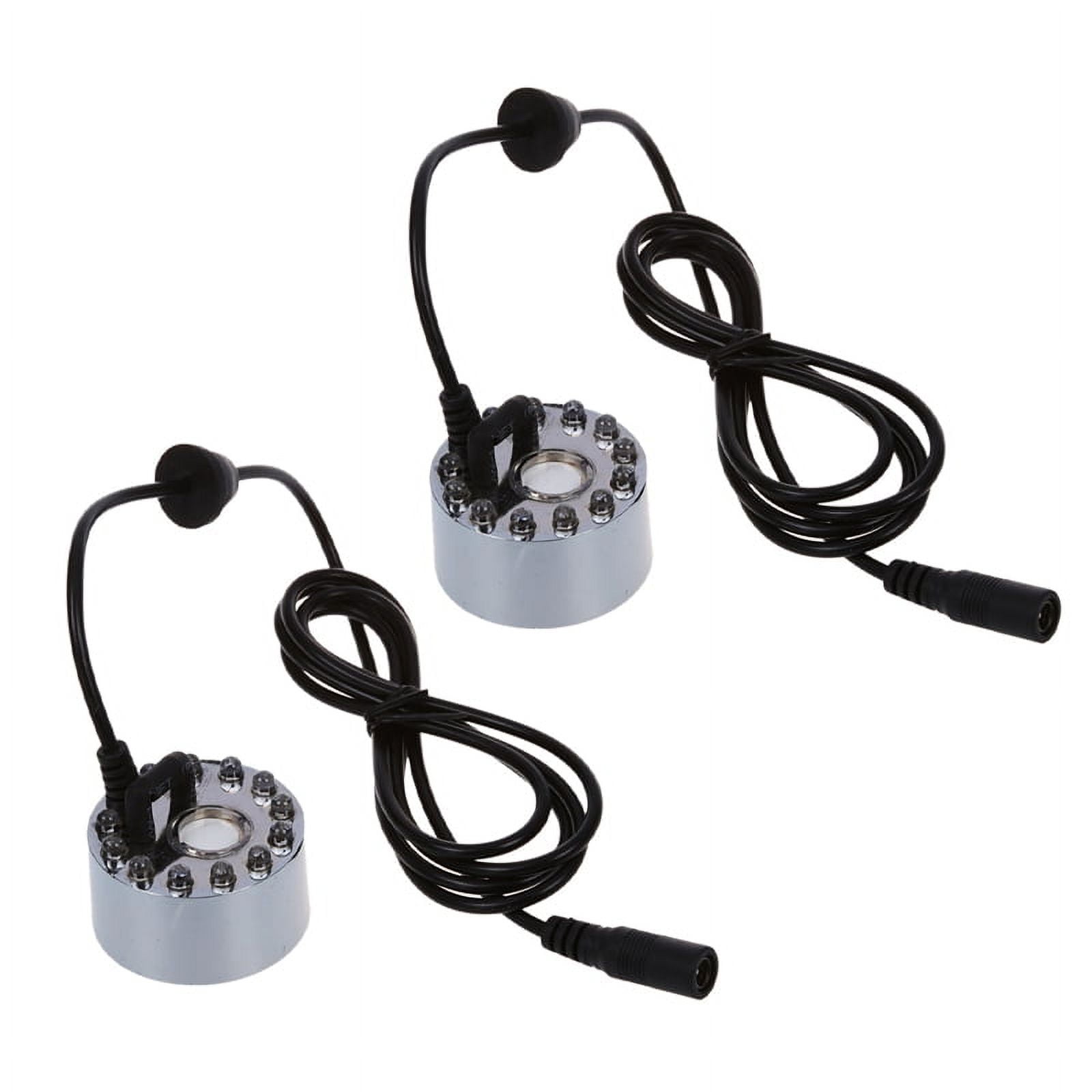2X Ultrasonic Mist Maker Fogger Water Fountain Pond 12 LED - Walmart.com