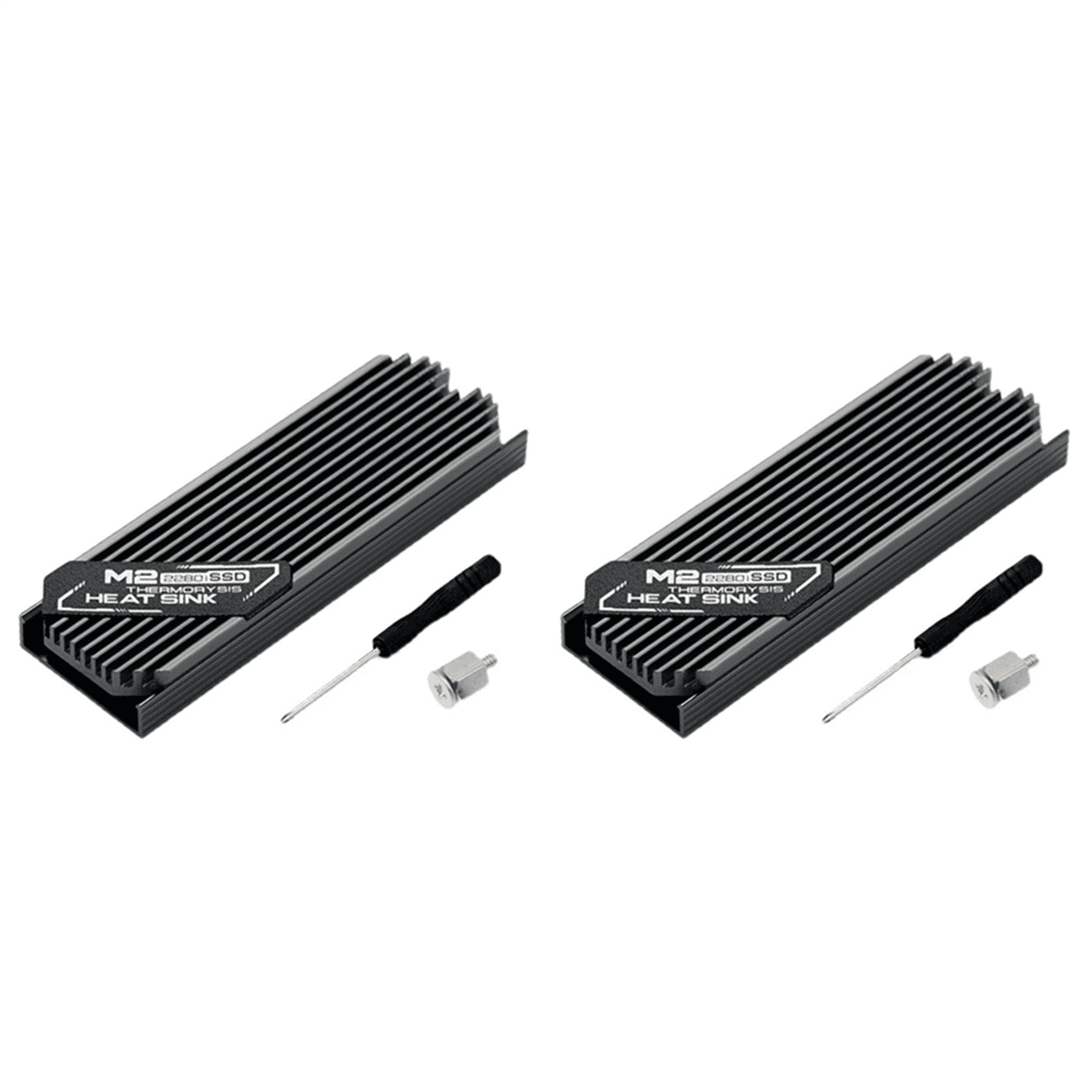 2X Ultrathin M.2 SSD Heat Sink M2 2280 Solid State Hard Disk Aluminum ...