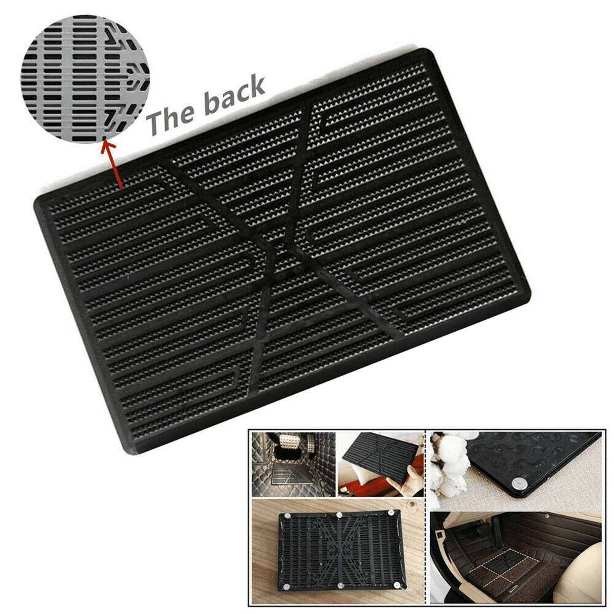 2X Universal Car Floor Mat Pad Heel Foot Carpet Pedal Patch Cover Anti ...