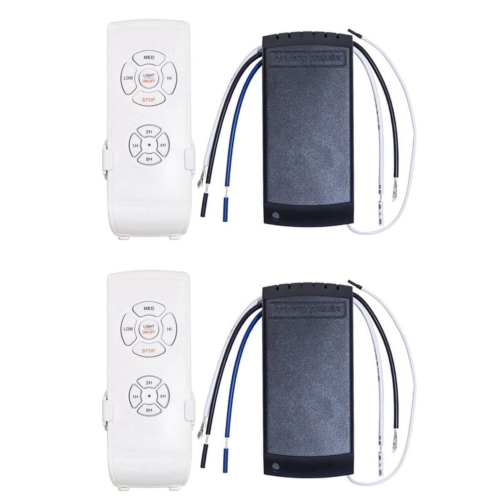 2X Universal Ceiling Fan Lamp Kit AC 220V Timing Setting Switch Adjuste ...