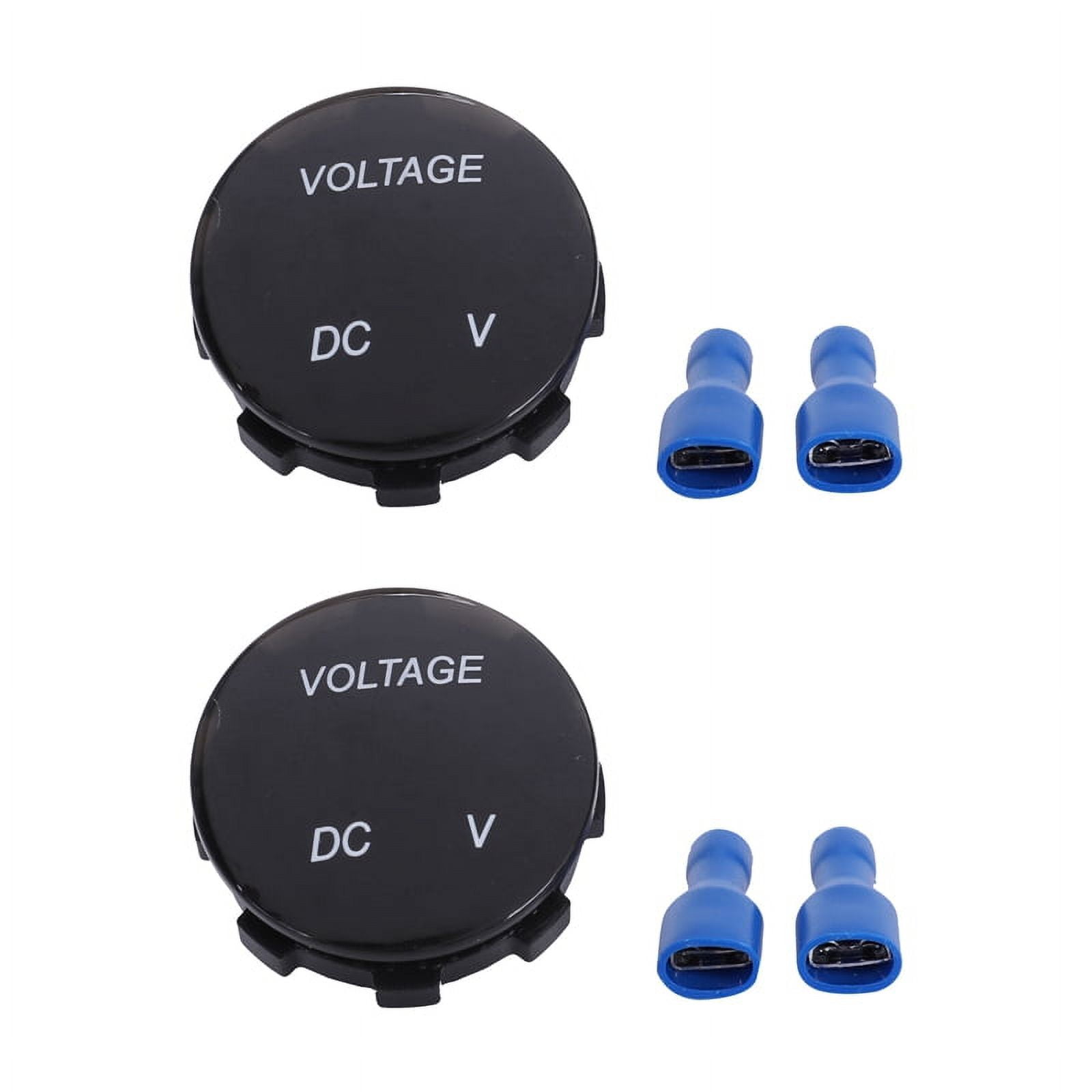 2X Universal Digital Monitor Voltmeter Waterproof Voltage Meter LED ...