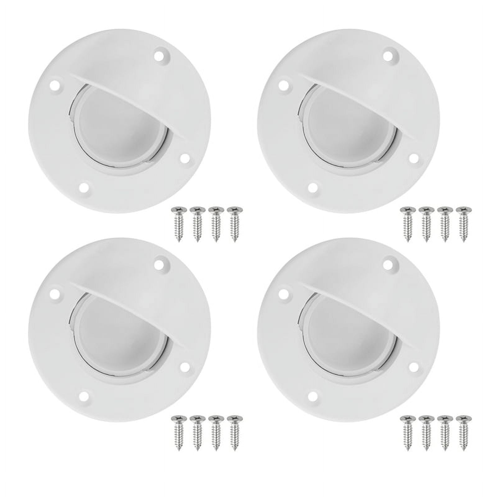 2X Universal White Nylon Marine Boat Transom Deck Mount Drain Scupper ...