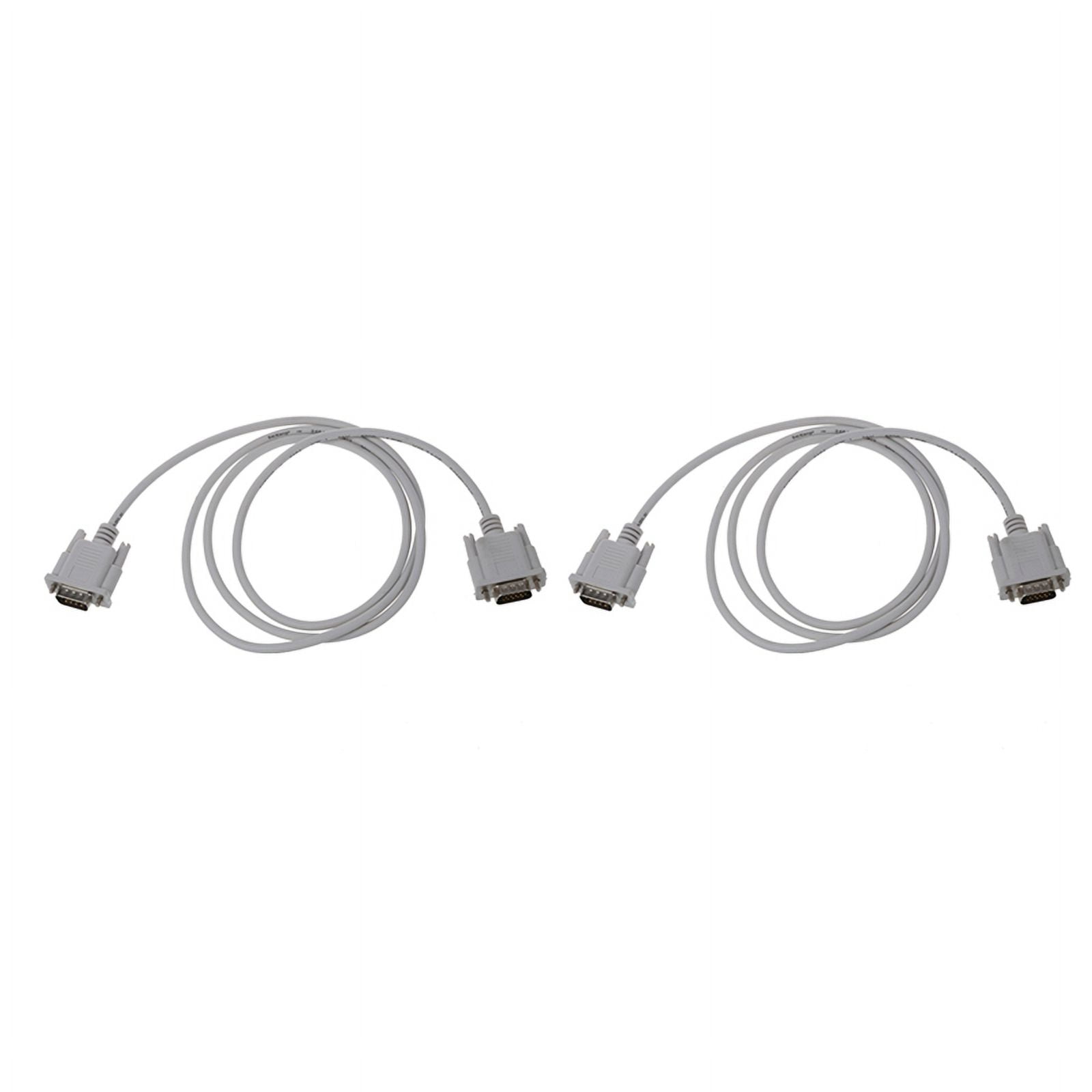 2X VGA DB15 Male to RS232 DB9 Pin Adapter Cable / Video Graphic ...