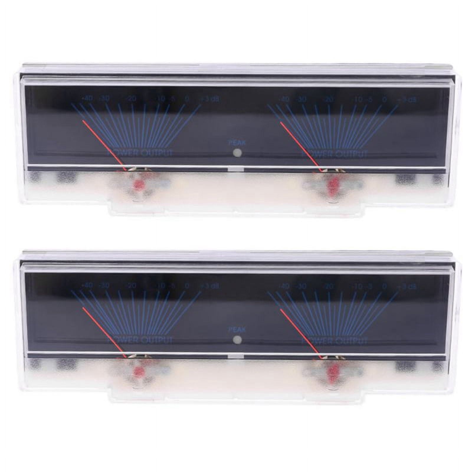 2X VU Meter Audio Power Amplifier Panel Dual Analog Level DB Meter with ...