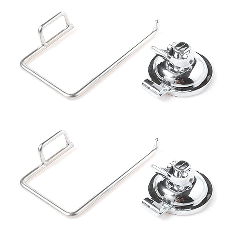 2X Vacuum Suction Cup Roll Paper Holder Silver Stainless Steel Tissue ...