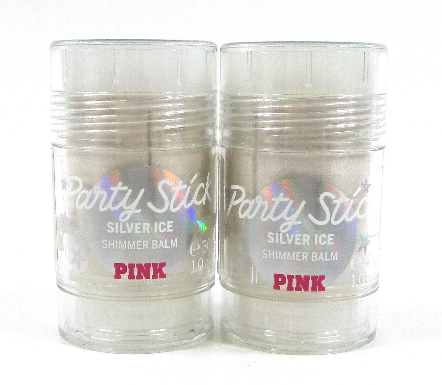 (2X) Victoria'S Secret Party Stick Silver Ice Shimmer Balm 1Oz Sparkly ...