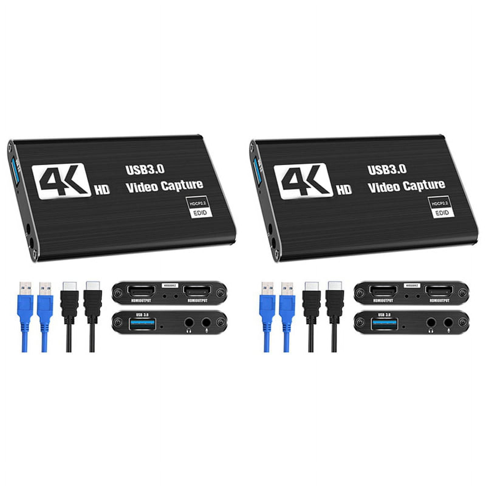 4K HD USB Video Capture Card for Gaming, PC, DSLR, Camera, Switch ...