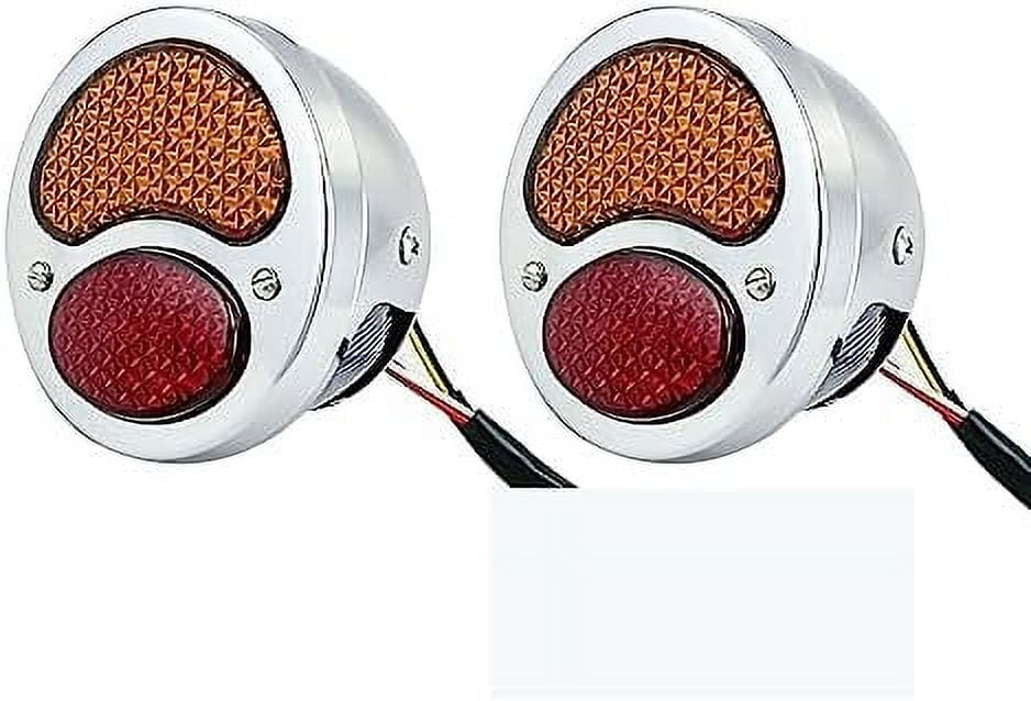 2X Vintage Duolamp LED Tail Light 12V Rear Stop Indicator with Turn ...