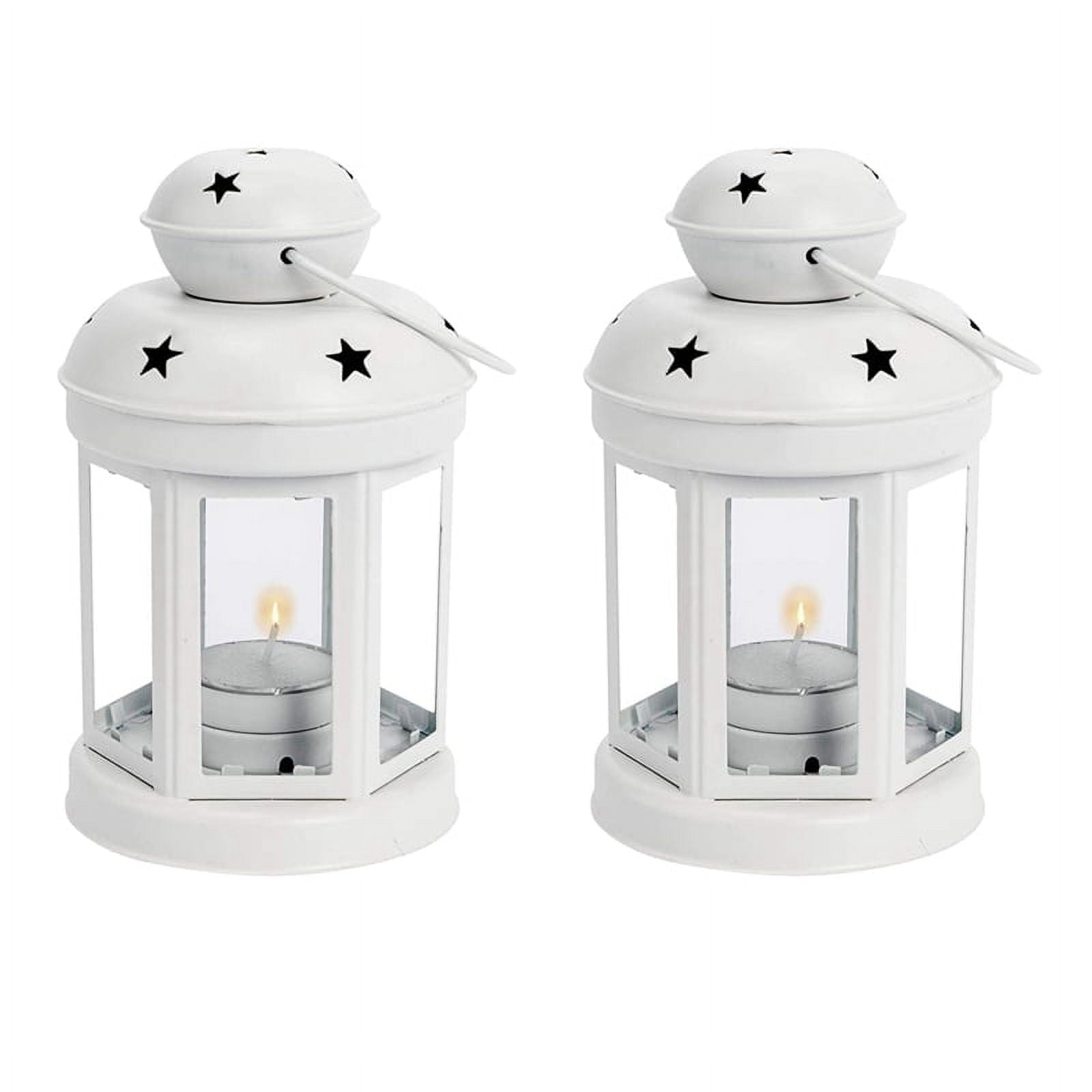 2X Vintage Metal Hanging Candle Lanterns ,Tealight Holder,Candlestick ...