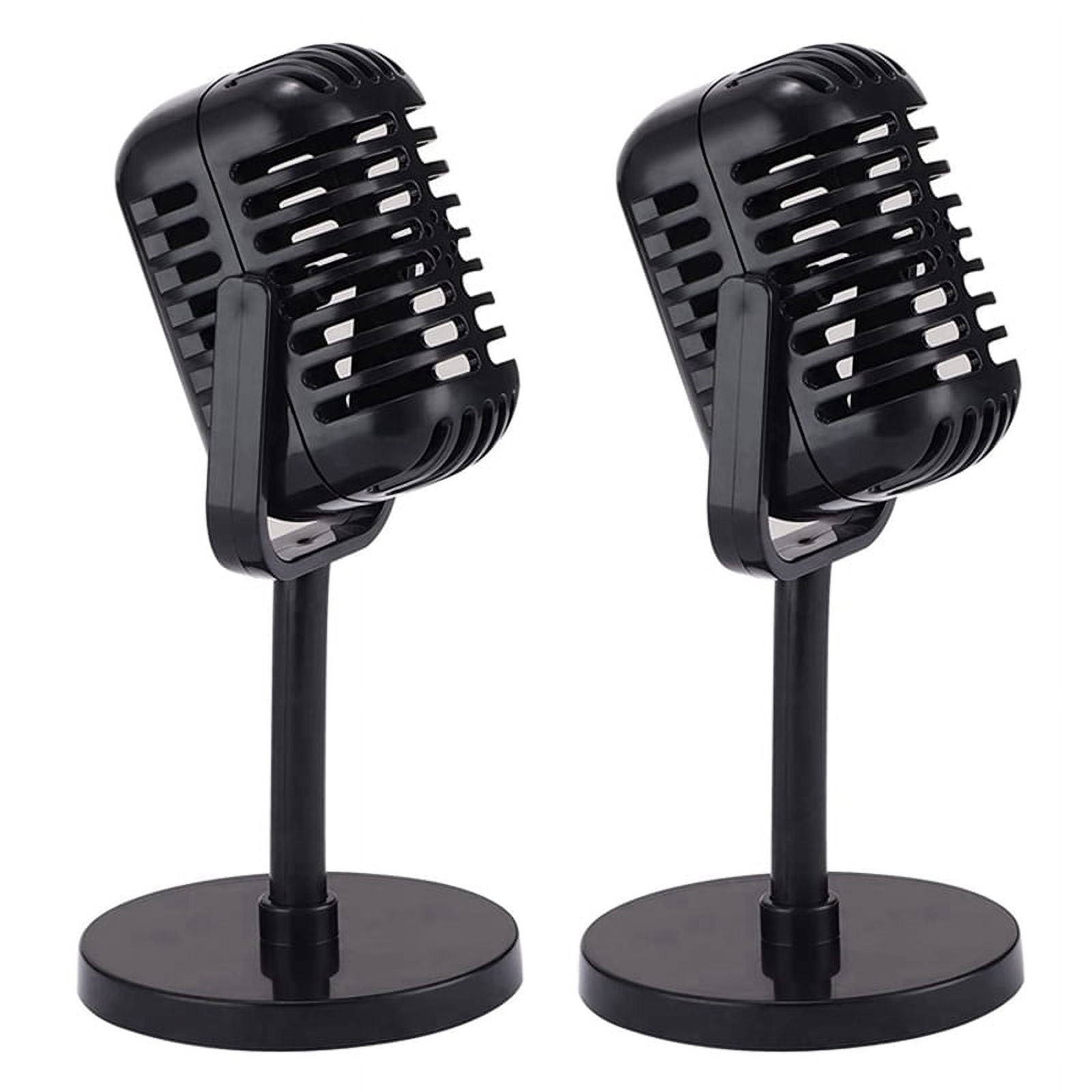 2X Vintage Microphone Prop,Plastic Fake Microphone,Retro Microphones ...