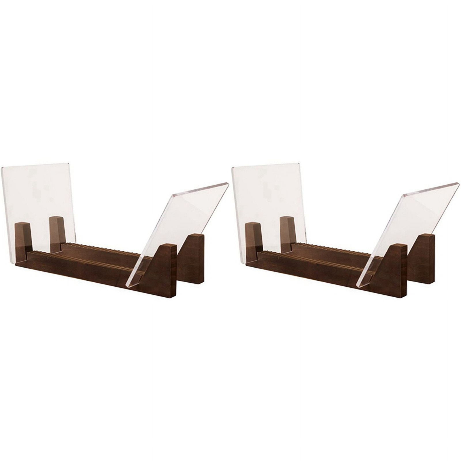 2X Vinyl Record Storage Holder Large Capacity Acrylic Ends Display ...