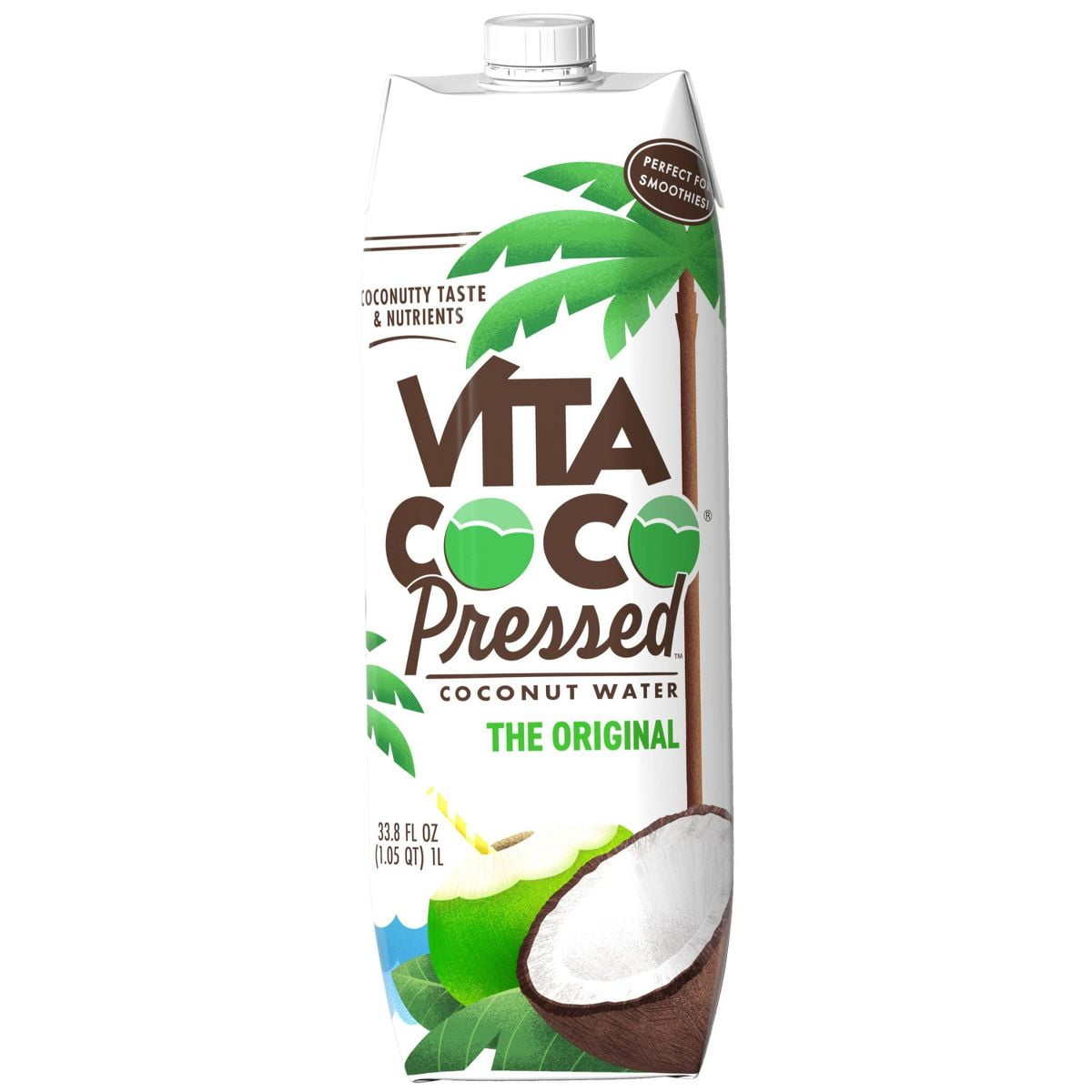 2X - Vita Coco Coconut Water with Pressed Coconut - 33.8 fl oz Carton ...