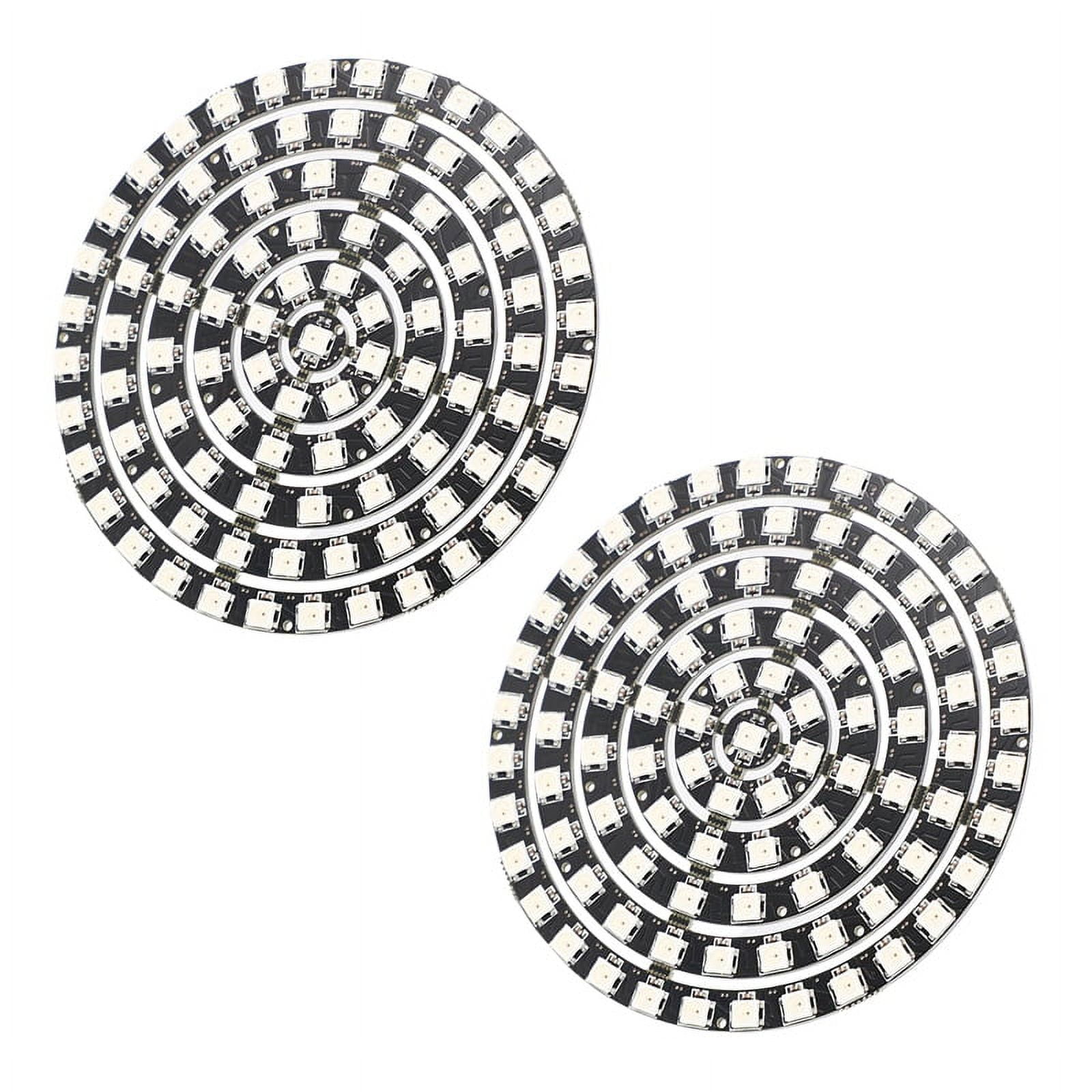 2X WS2812 SK6812 Radius 110mm LED Ring 5050 DC5V DIY LED Ring Built-in ...