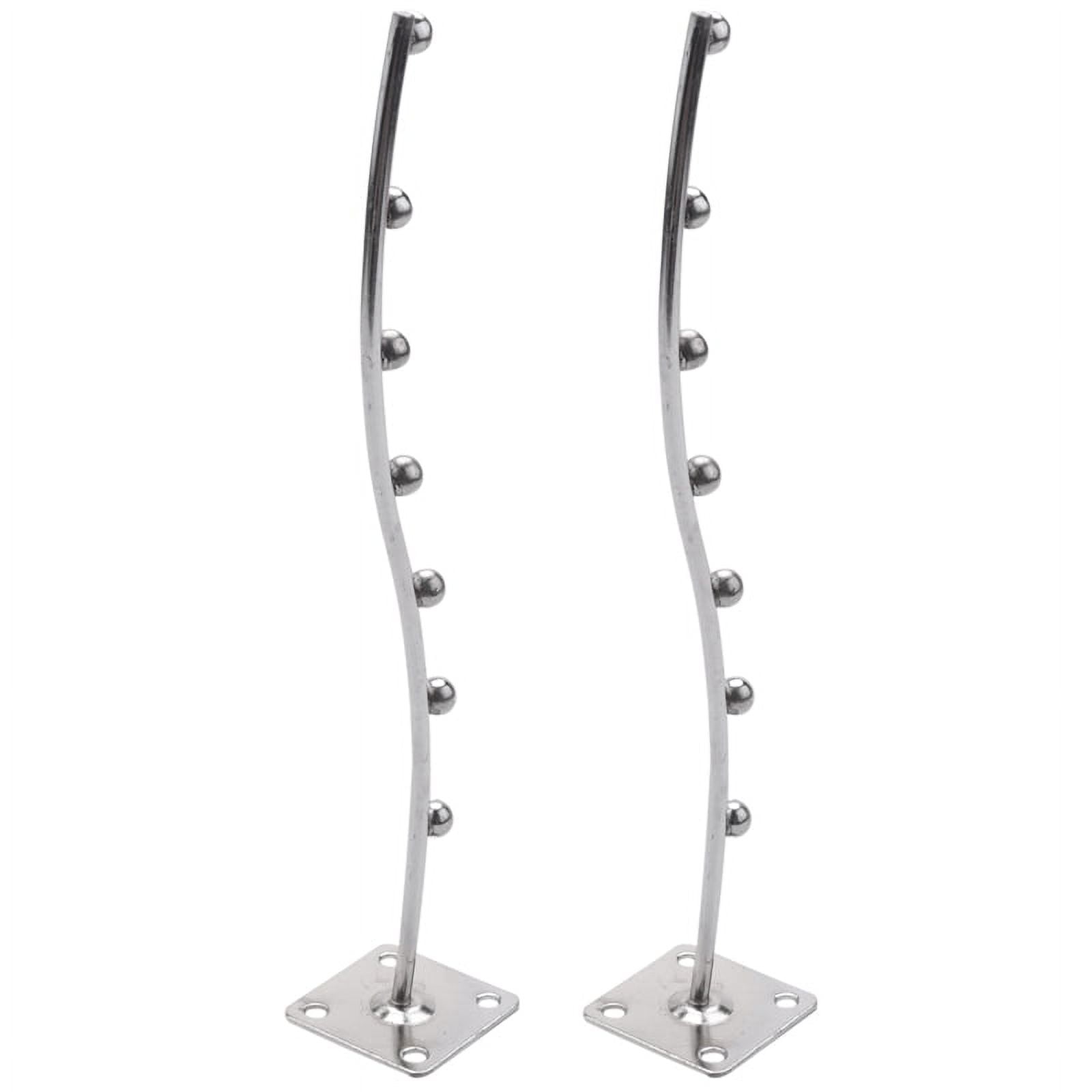 2X Wall Mount Waved Waterfall Hanger Rack 7 Beads Garment Display Hooks ...