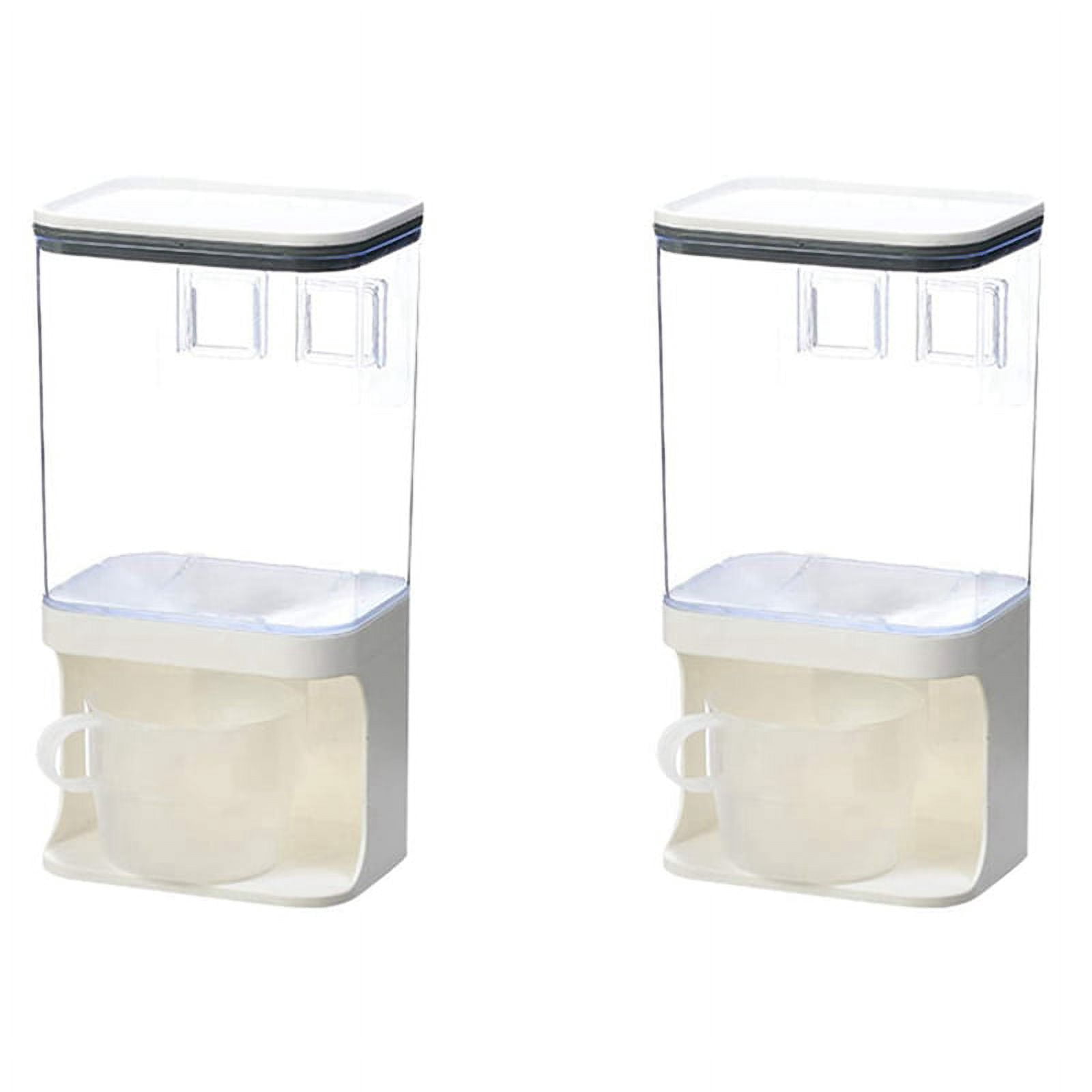 2X Wall-Mounted Dry Food Dispenser, Cereal Dispenser,Storage Cereal ...