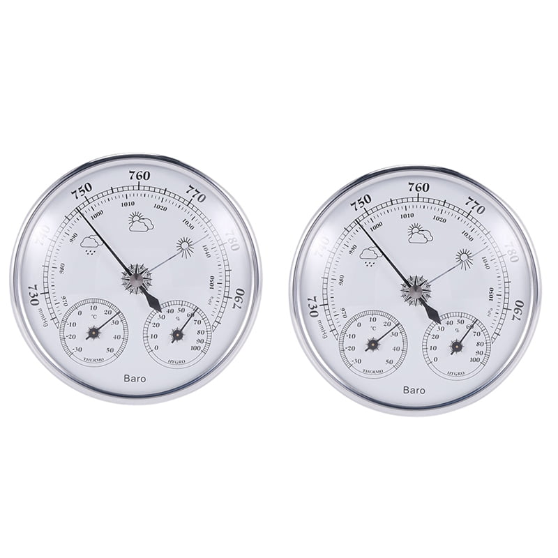 2X Wall Mounted Household Thermometer Hygrometer High Accuracy Pressure ...