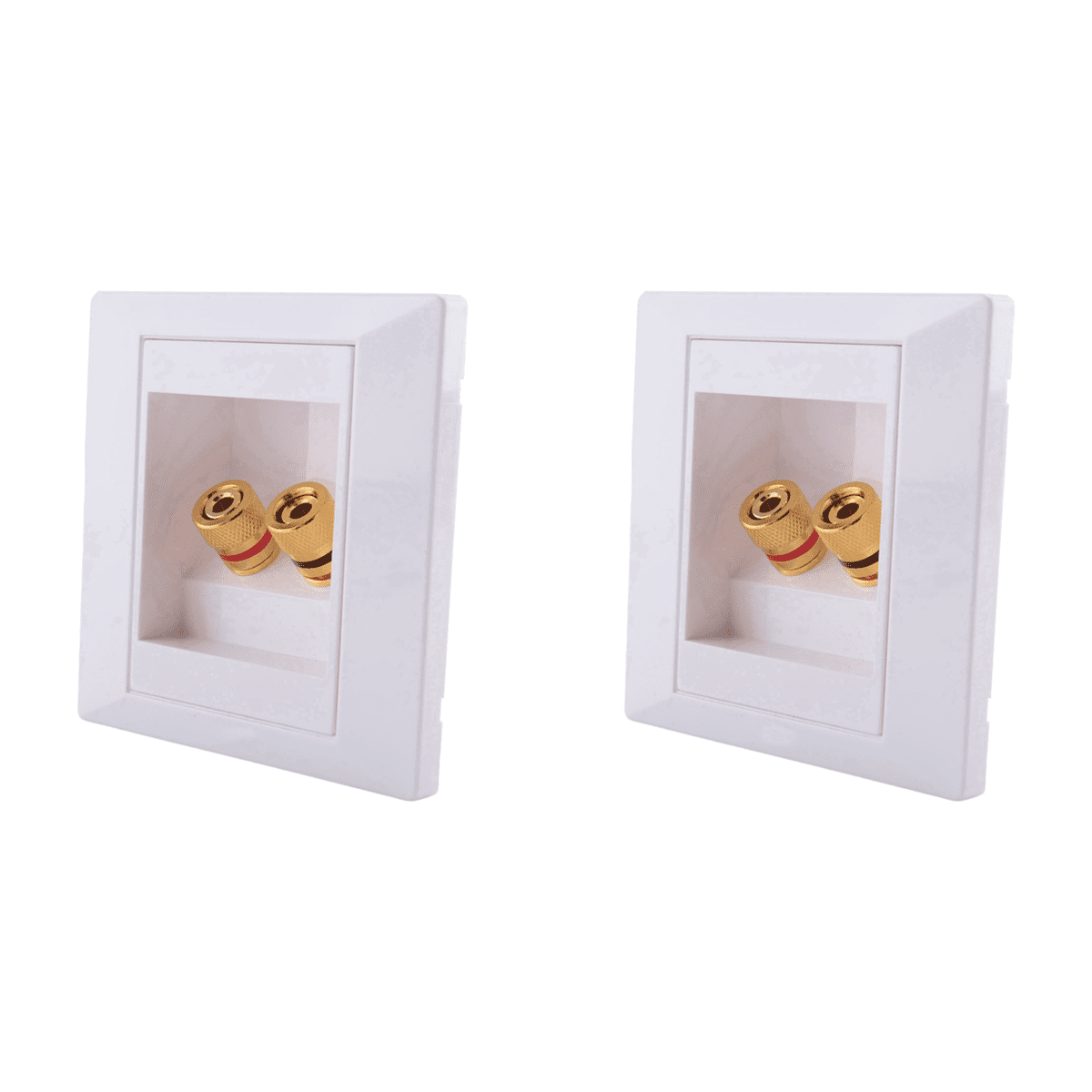 2X Wall Socket Connection Port with 2 Jack Speaker White - Walmart.com