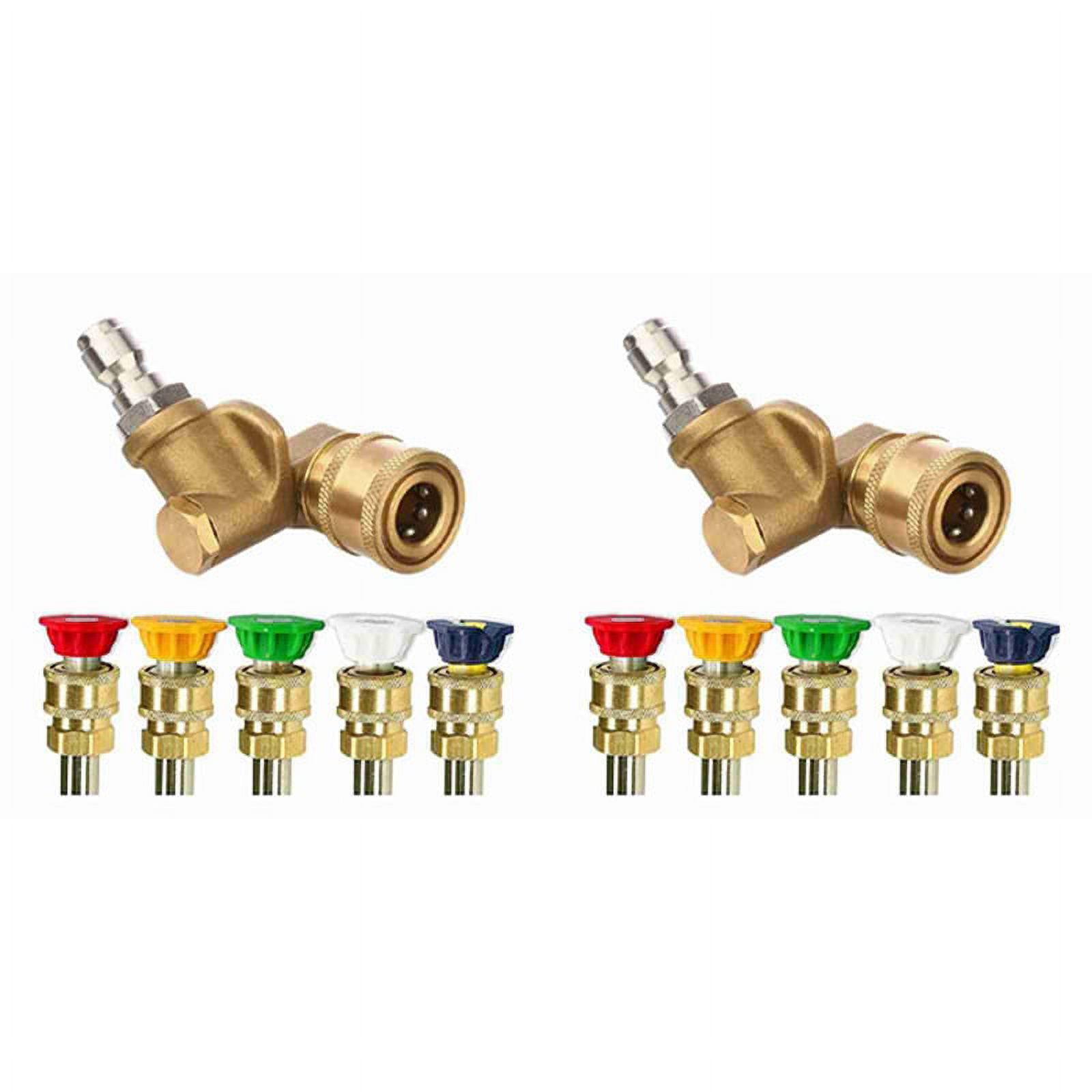 2X Washer High Pressure Washer Nozzle Tips Wand Pivot Coupler Power Kit ...