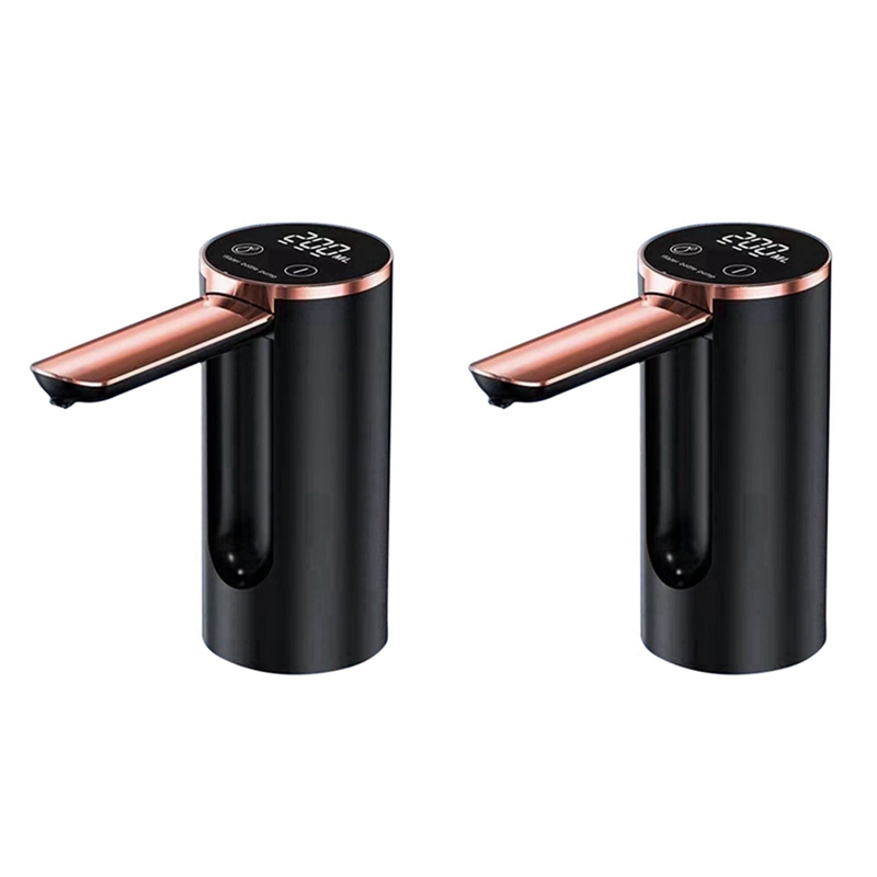 2X Water Bottle Pump Household USB Electric Foldable Water Suction ...