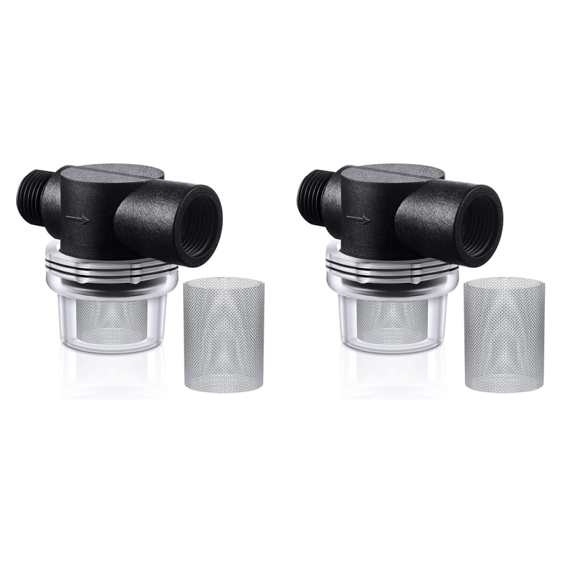 2X Water Pump Strainer Filter Set Include Twist on Pipe Strainer and ...