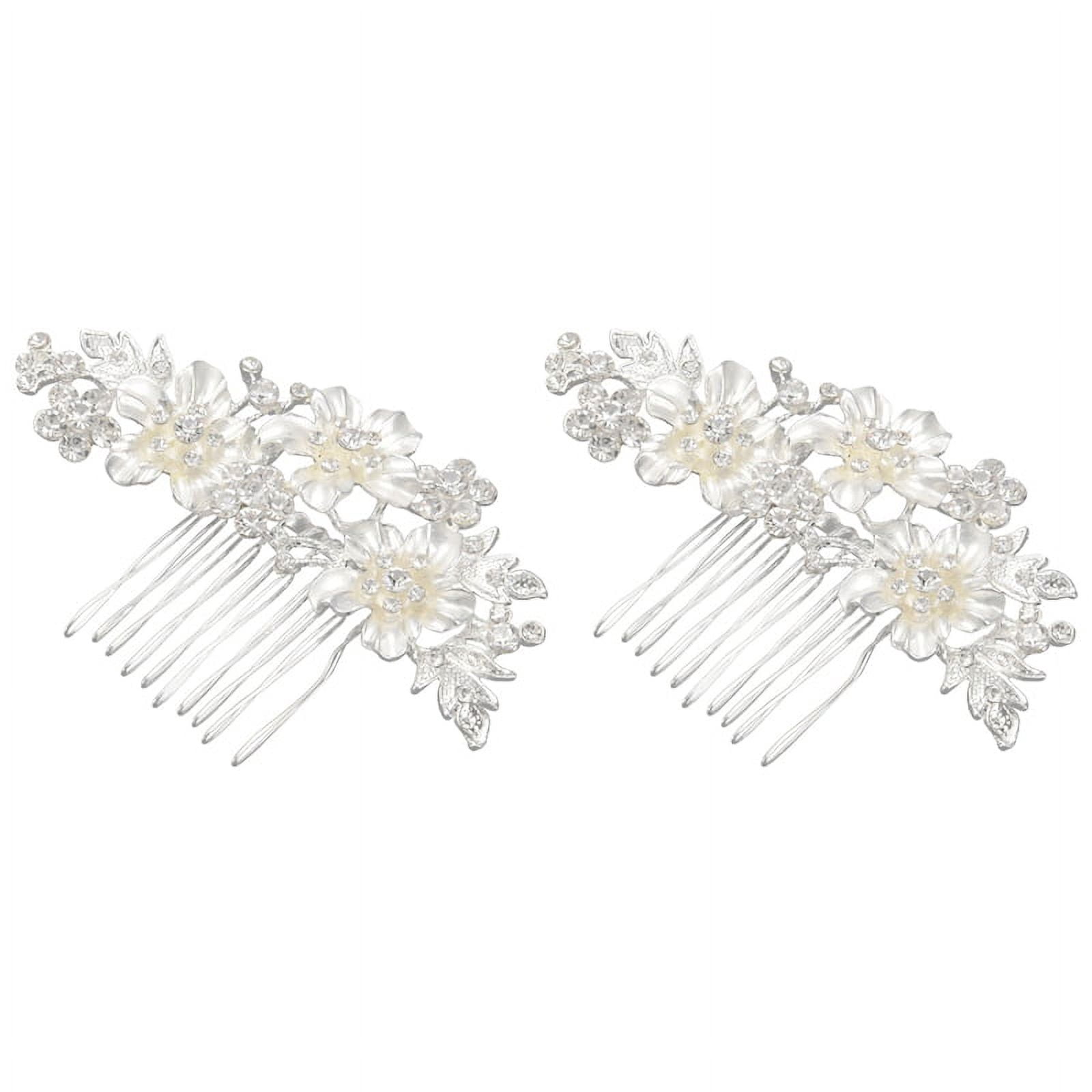 2X Wedding Bridal Hair Combs Vintage Imitation Crystal Hairpins Prom ...