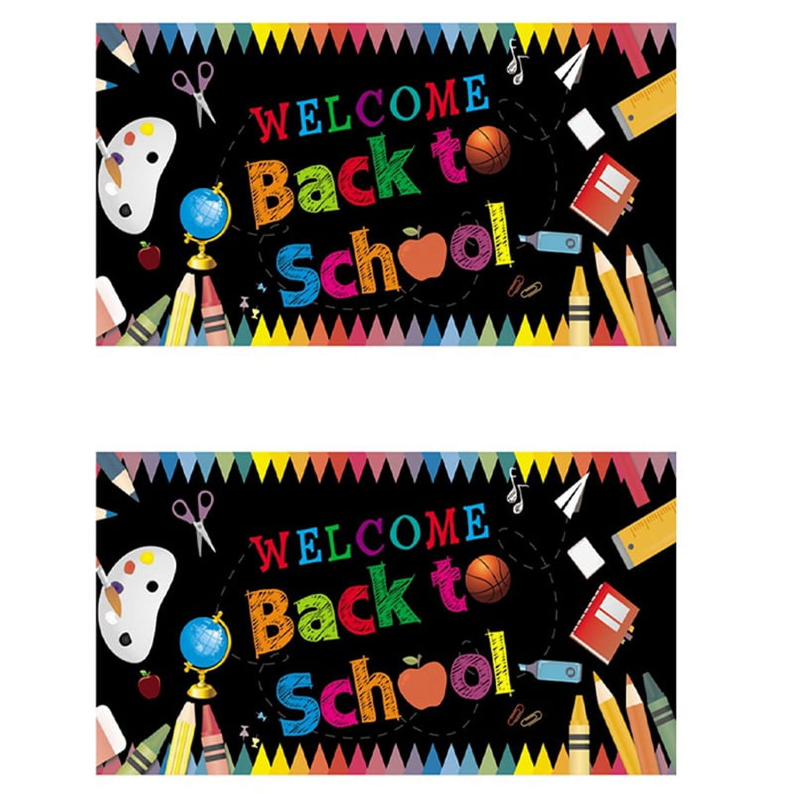 2X Welcome Banner, First Day of School Backdrop Banner ,Welcome Party ...
