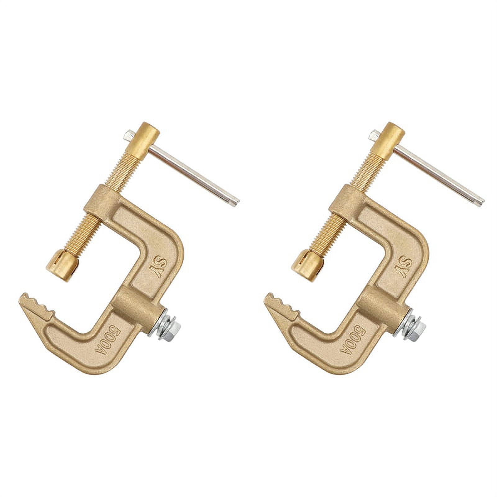 2X Welding Ground Clamp, 500A Current G-Type Solid Brass Ground Clamp ...