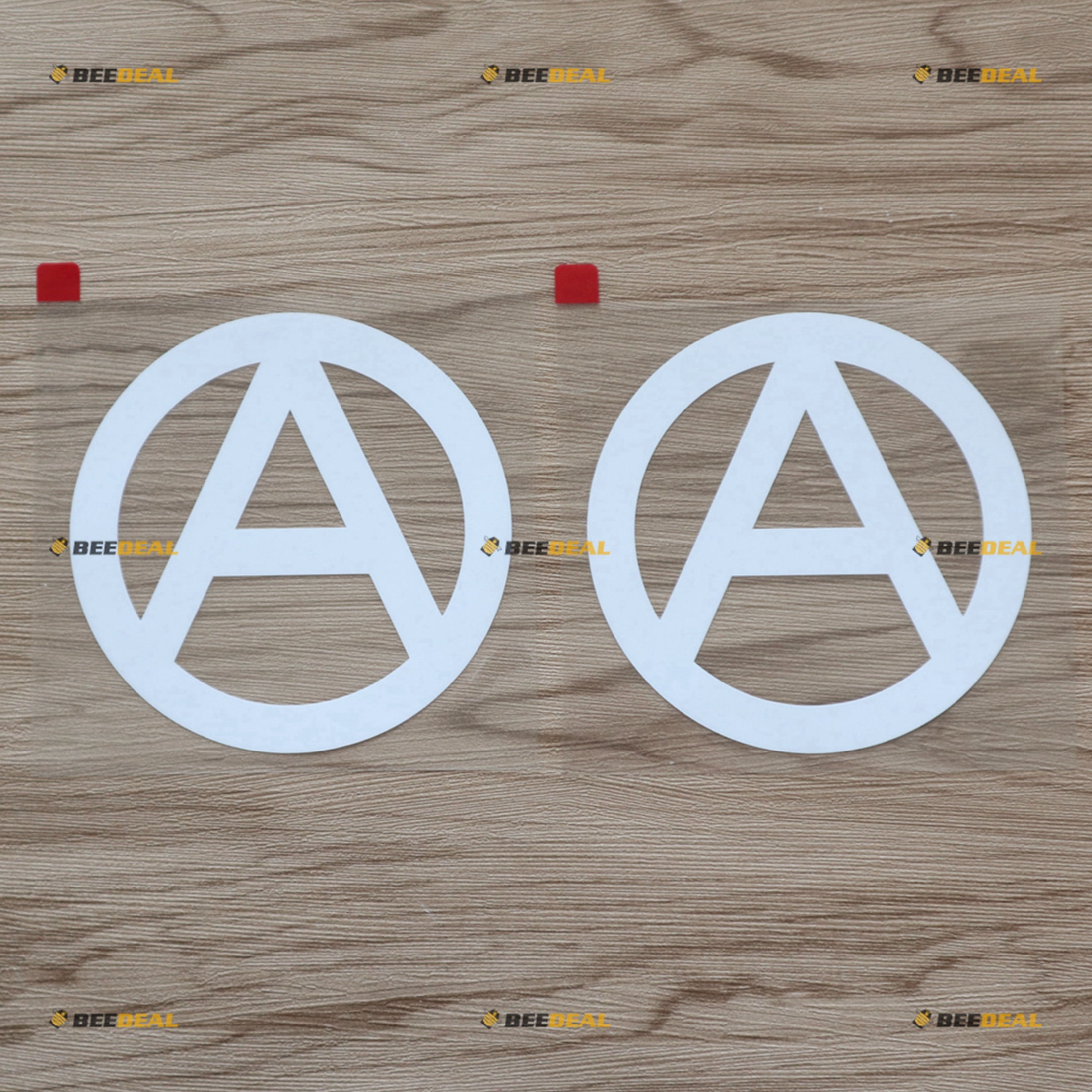 2X White 4" Anarchy Symbol Decal Sticker Car Vinyl Round Die-Cut no ...