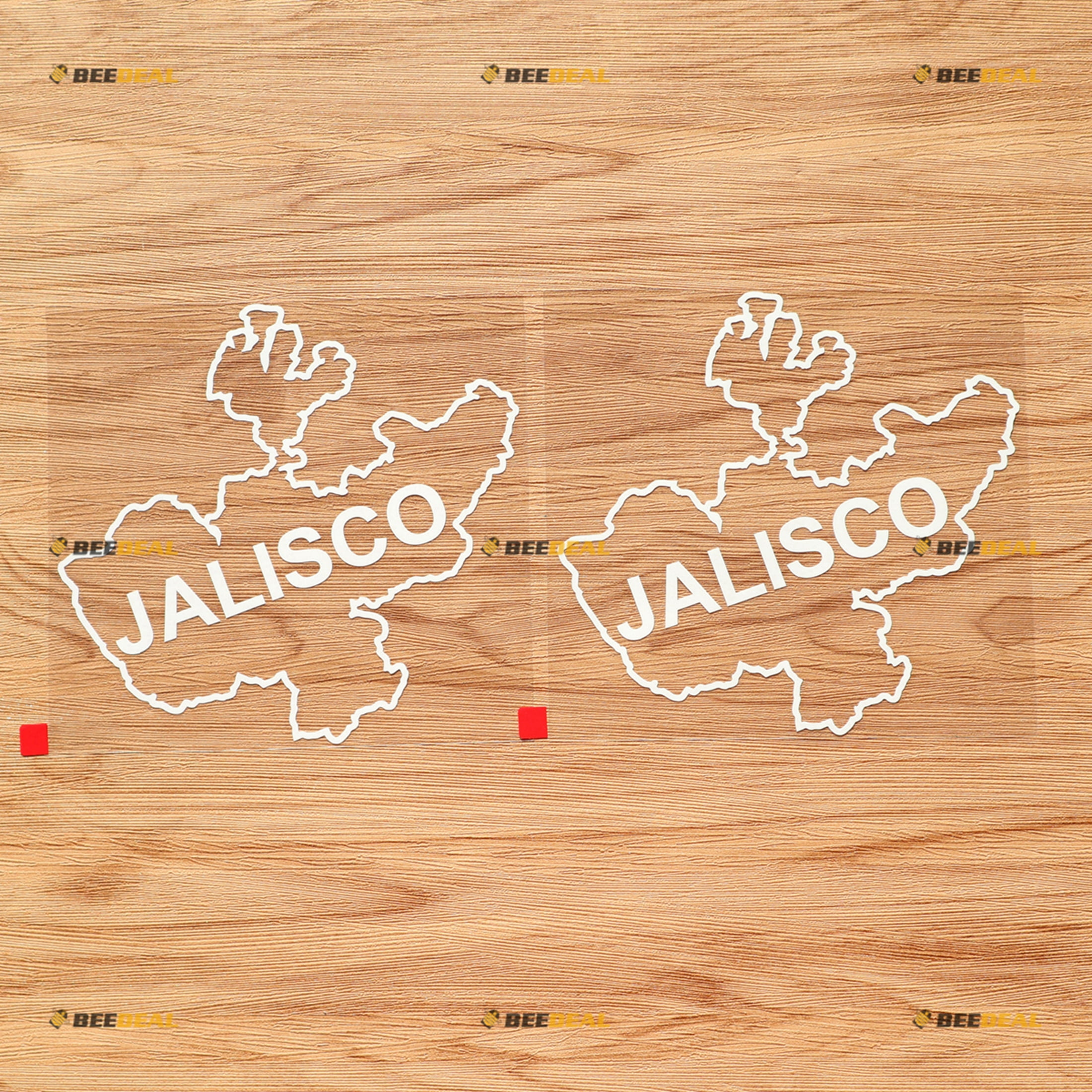 2X White 4" Jalisco State of Mexico Mexican Map Outline Decal Sticker ...