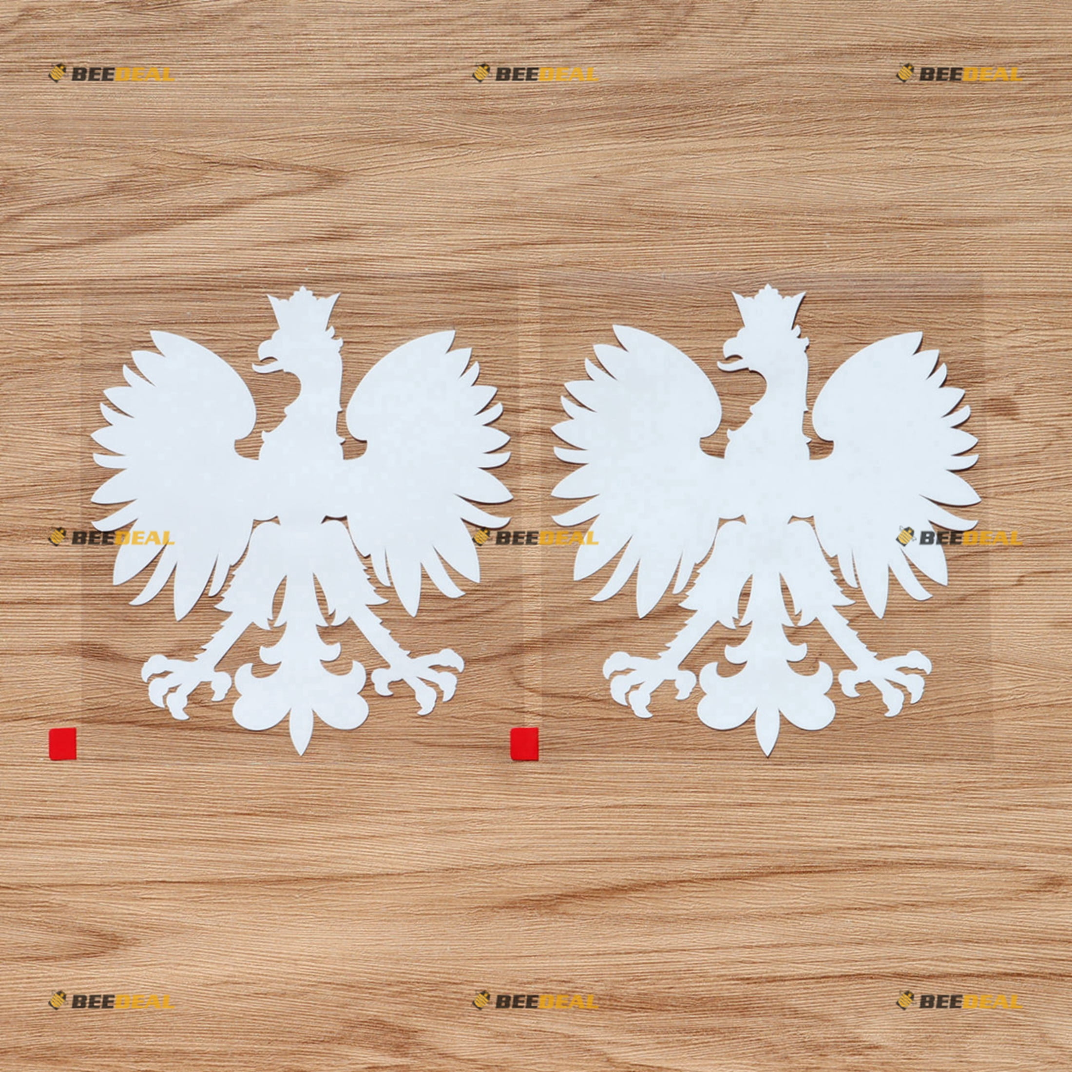 2X White 4" Polska Eagle Decal Sticker Coat of arms of Poland Herb ...