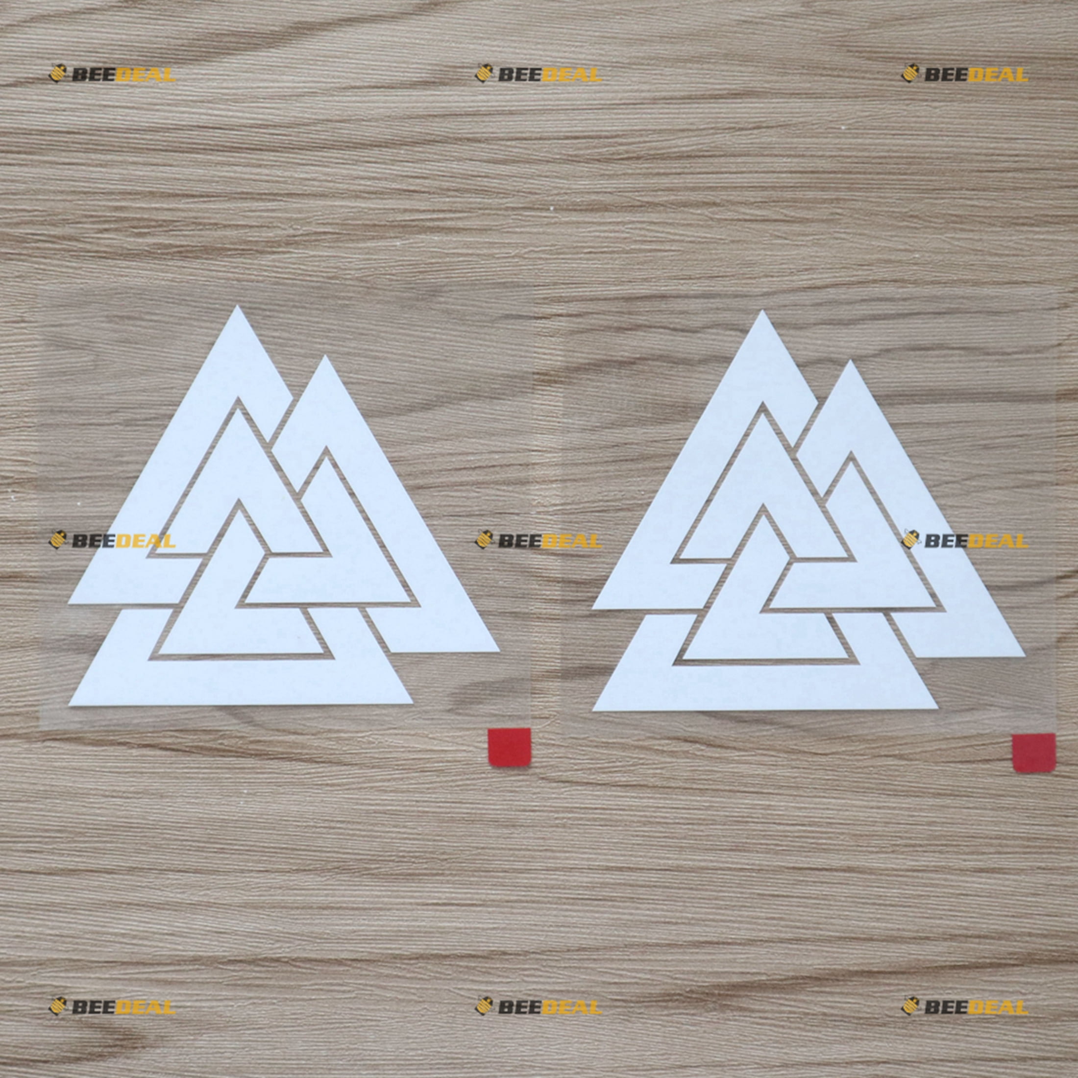 2X White 4" Valknut Symbol Old Norse Viking Decal Sticker Car Vinyl die ...