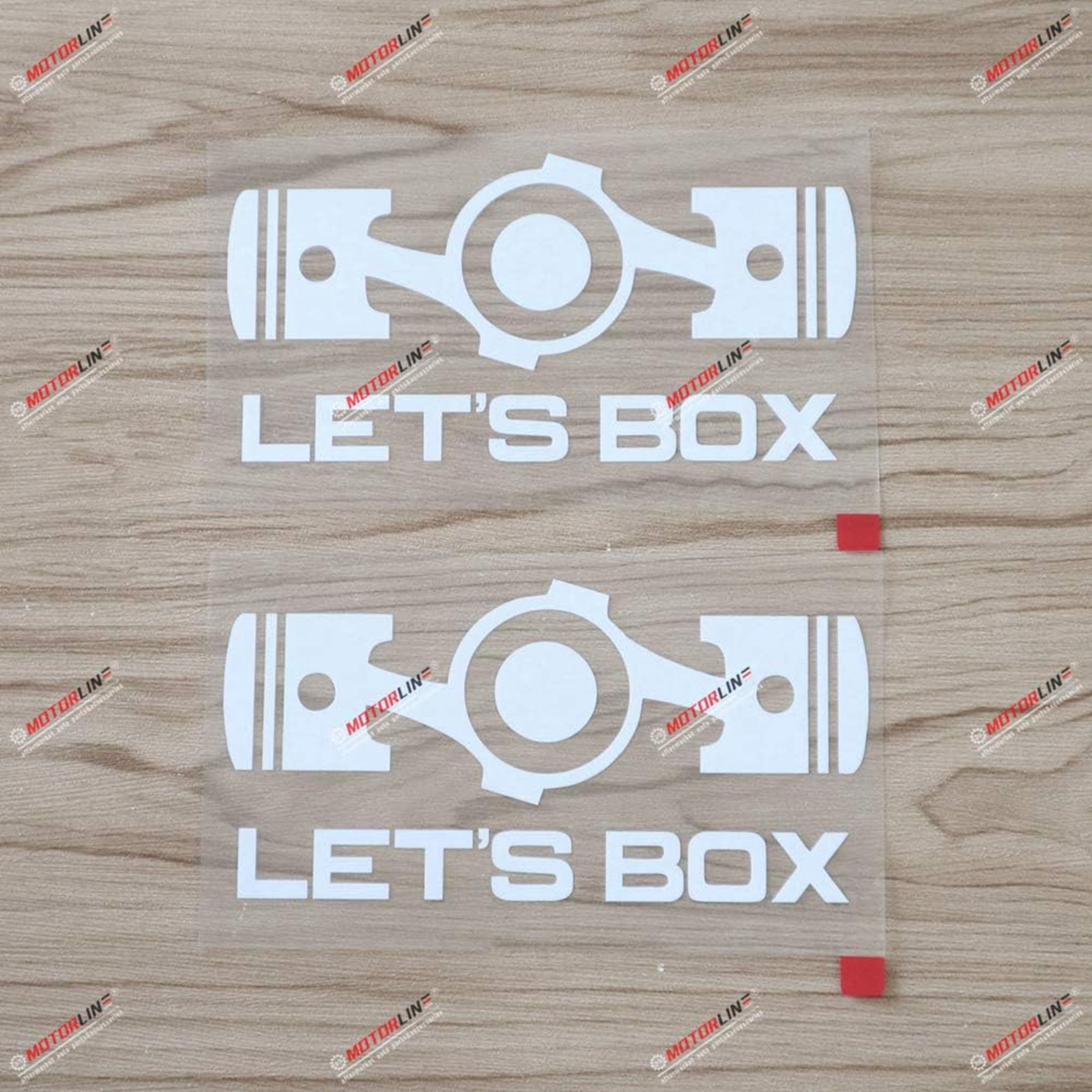 2X White 6" Let's Box Boxer Engine Flat 4 Car Decal Vinyl Sticker Fit ...