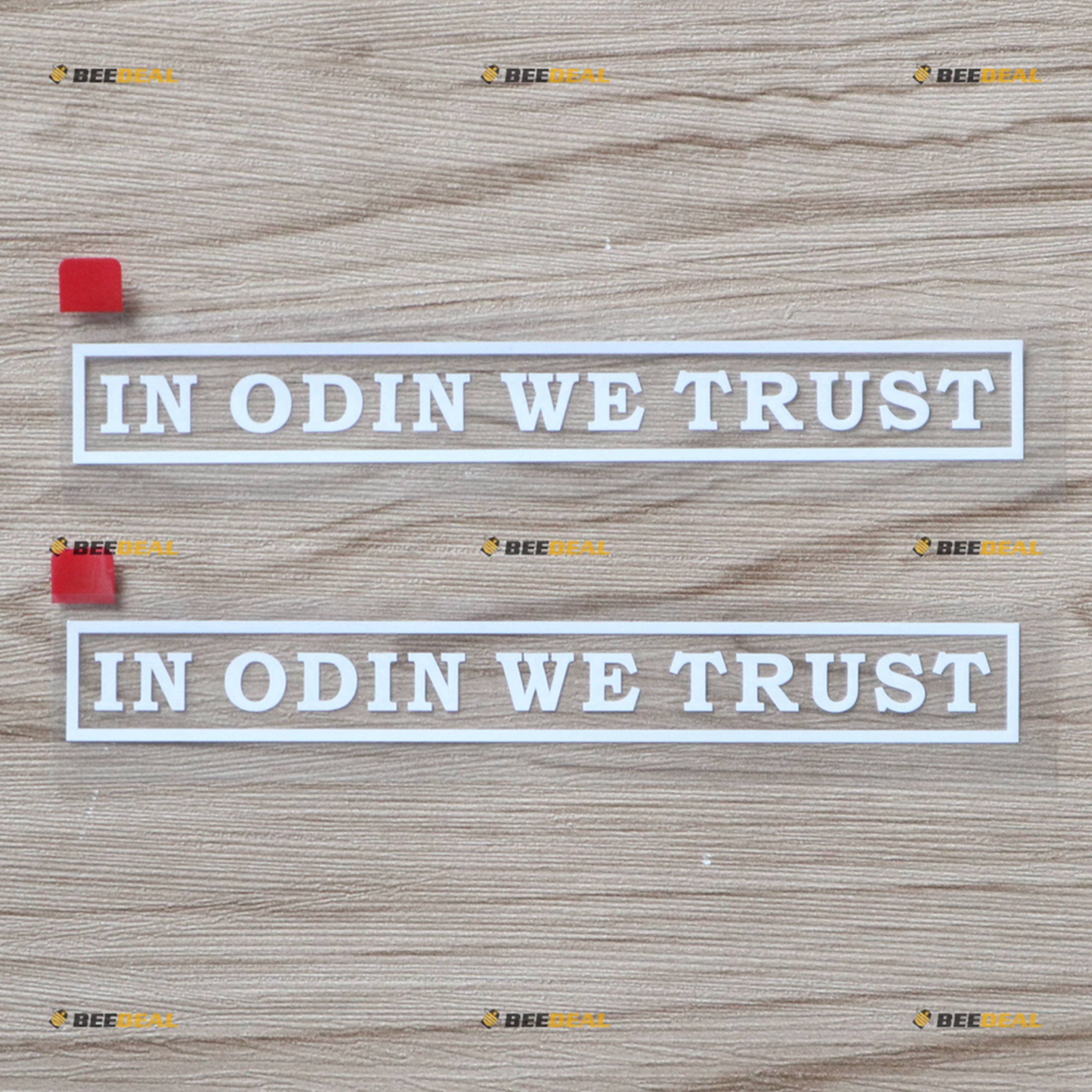 2X White 8" in Odin We Trust Word Decal Sticker Norse Viking - Walmart.com