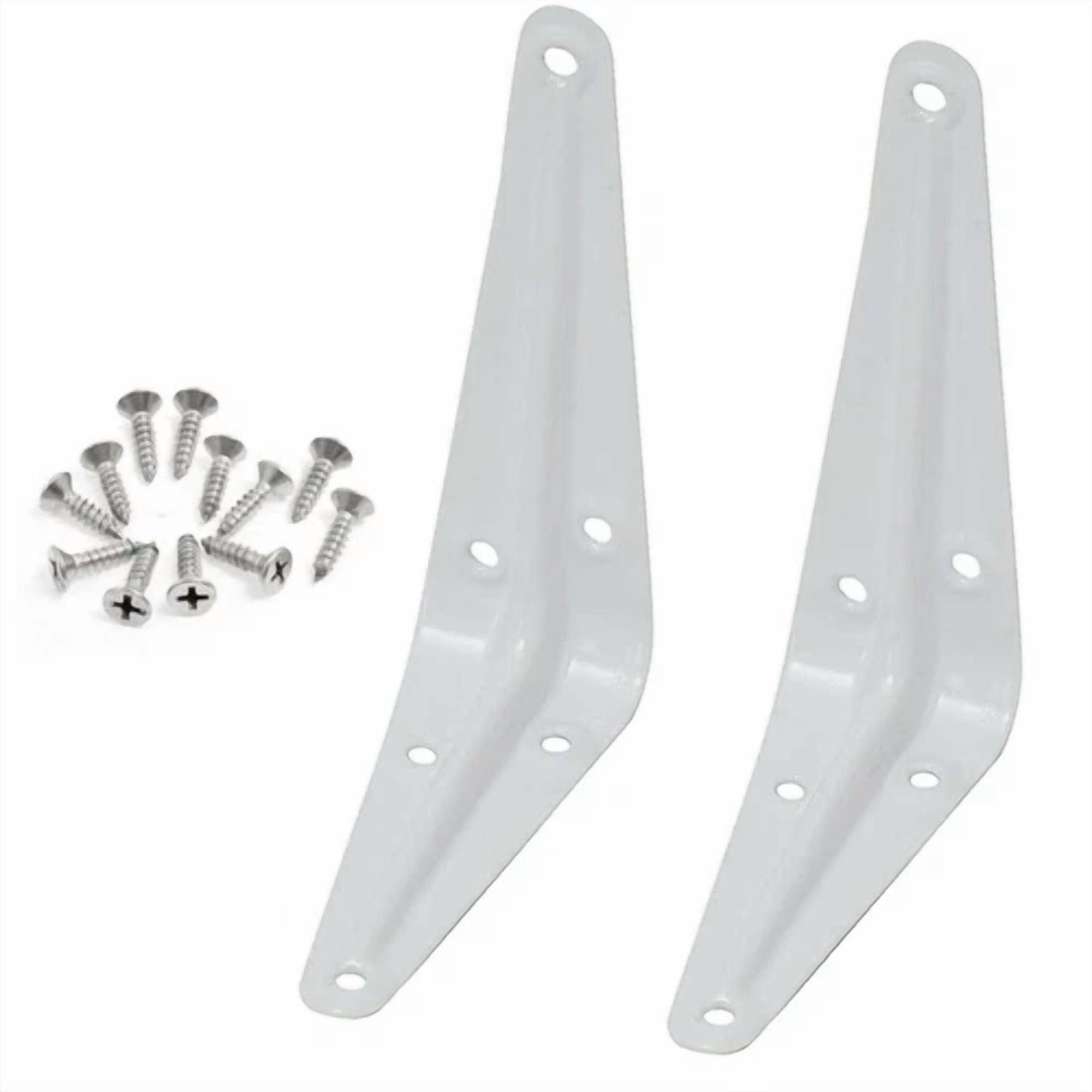 2X White Metal 3" X 4" Wall Corner Angle Shelving Shelf Brackets 2 Pcs ...
