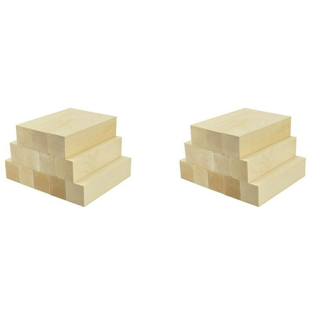 2X Whittling and Carving Wood Blocks Unfinished Wood Blocks Basswood ...