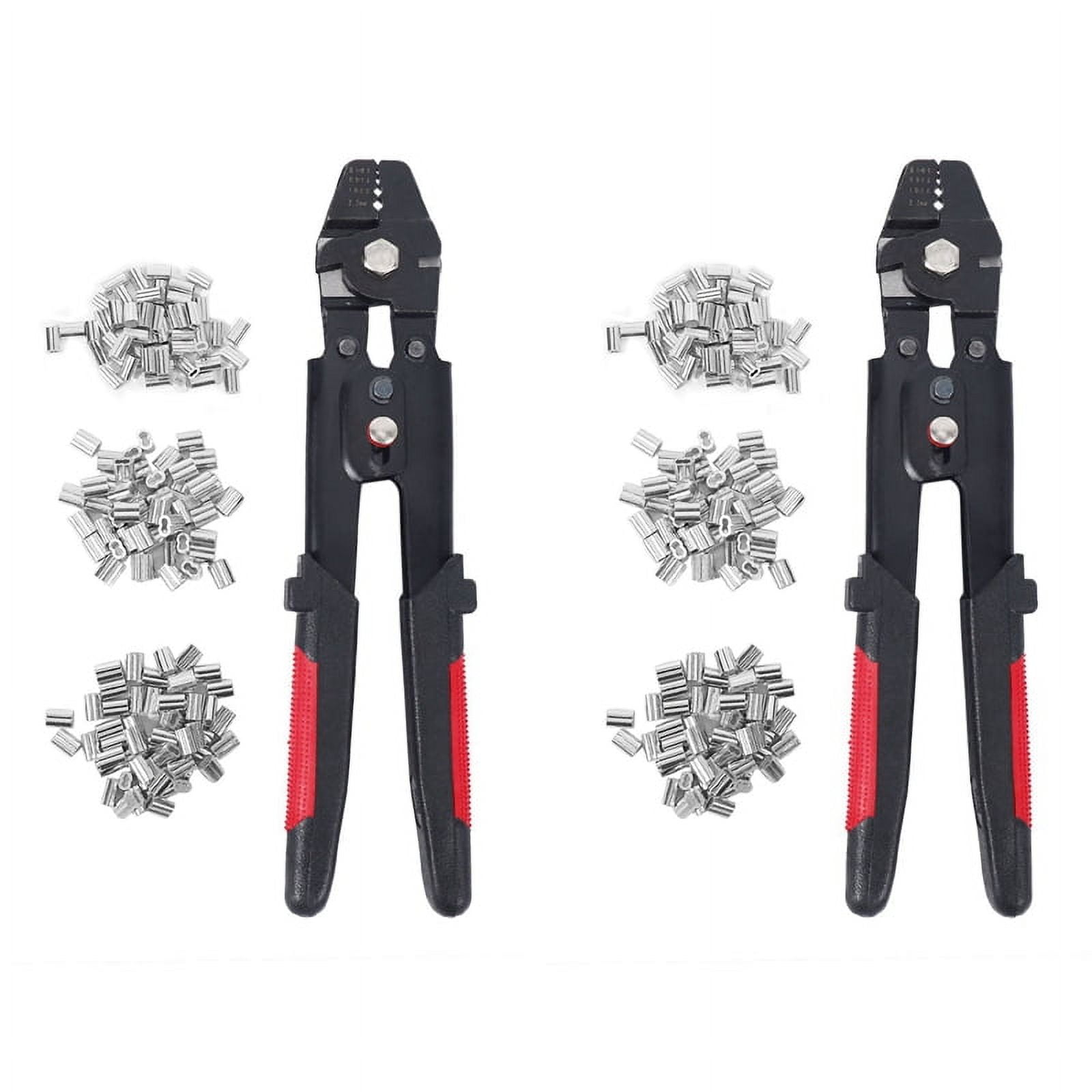 2X Wire Rope Crimping Tool Wire Rope Swager Crimpers Fishing Plier with ...