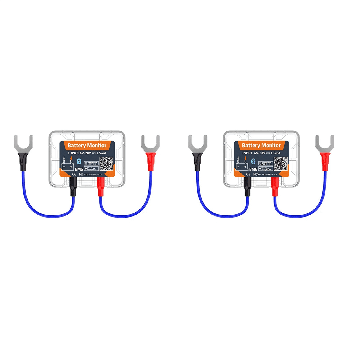 2X Wireless Bluetooth 12V Battery Monitory BM6 with Car Battery Health ...