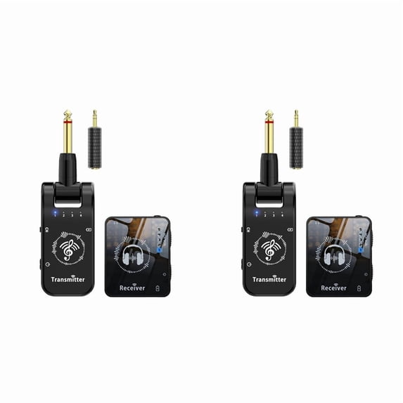 2X Wireless in Ear Monitor System Rechargeable Transmitter Receiver ...