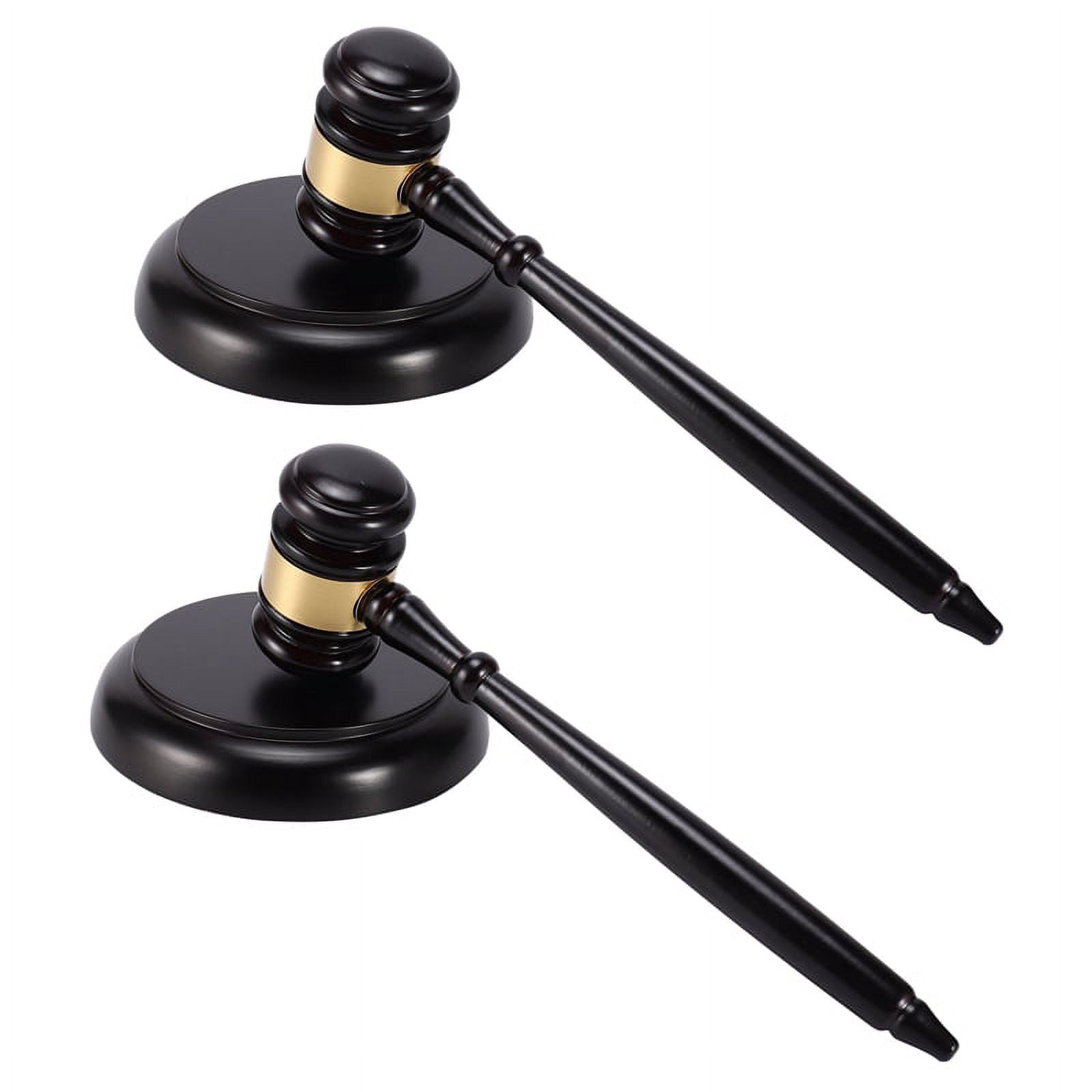2X Wooden Judge'S Gavel Auction Hammer with Sound Block for Attorney ...