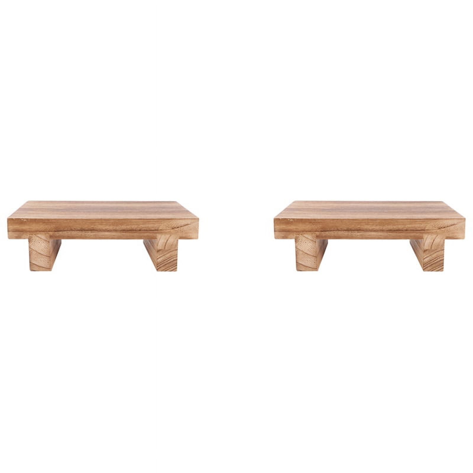 2X Wooden Step Stool for Adults, Bed Stool for High Beds, Kitchen ...