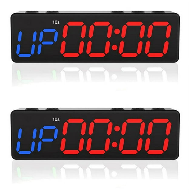 2X Workout Clock with Battery, Portable Mini Gym with Built-in Magnet ...
